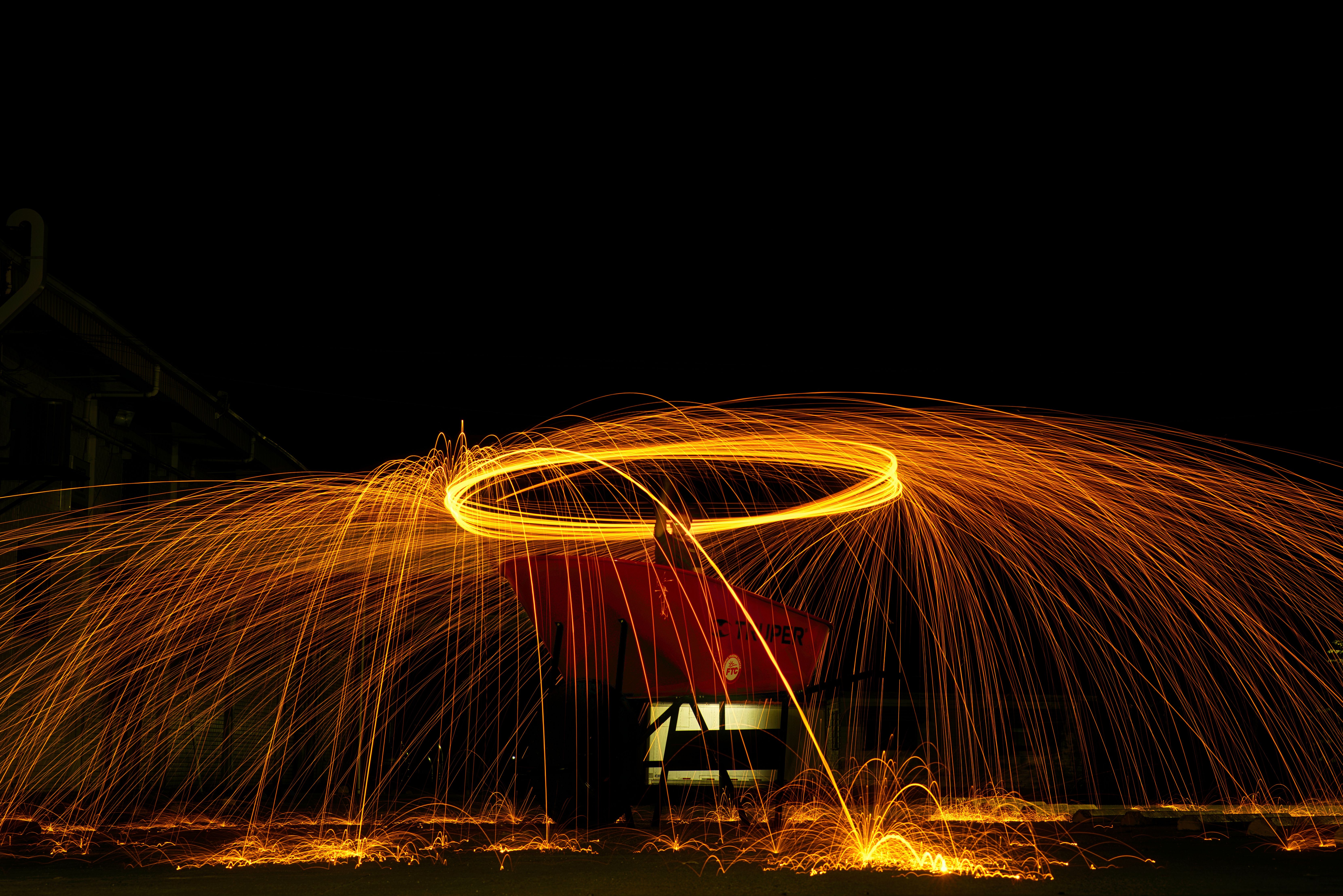 Sparkles around Man at Night · Free Stock Photo