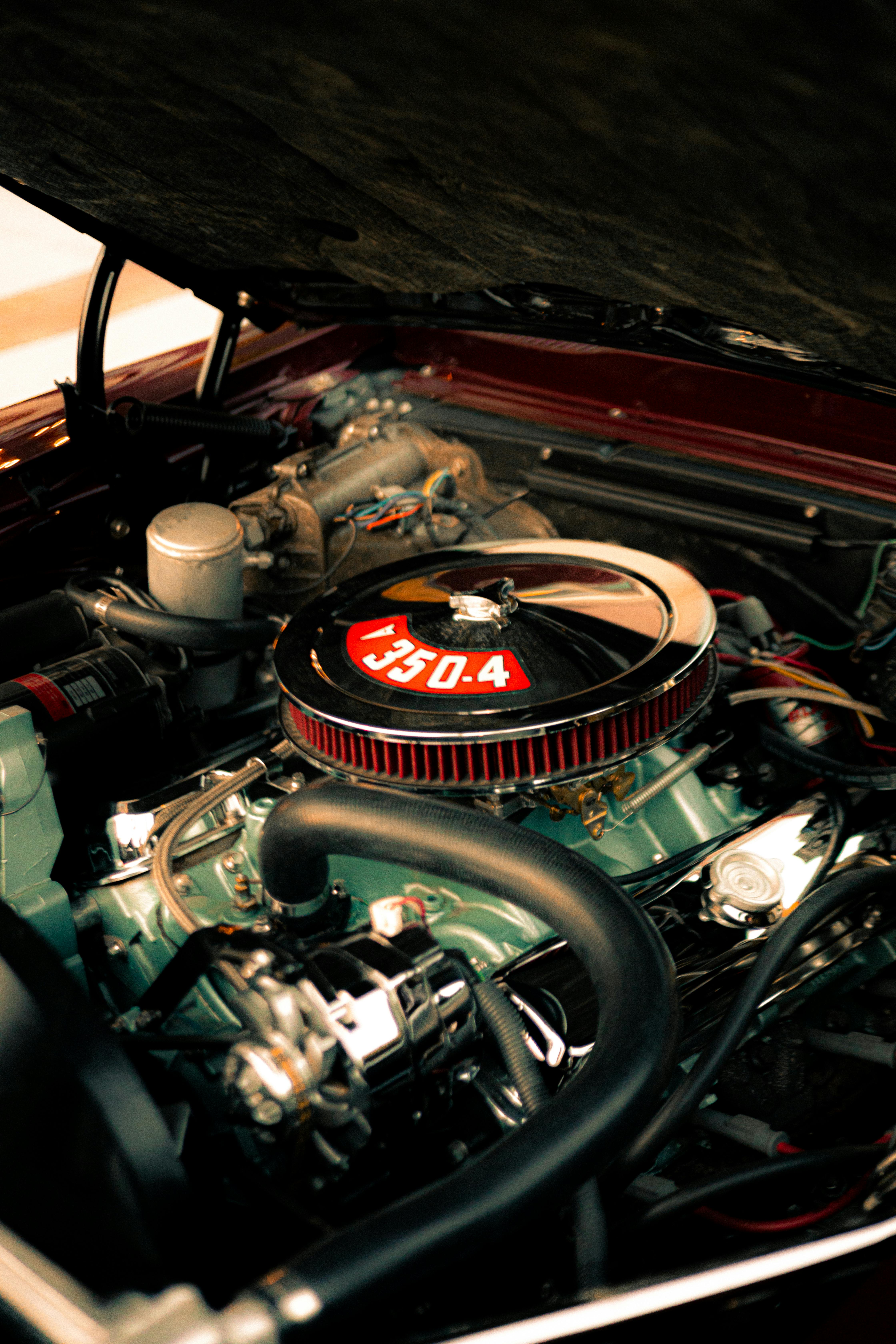 Close-up of a Car Engine · Free Stock Photo