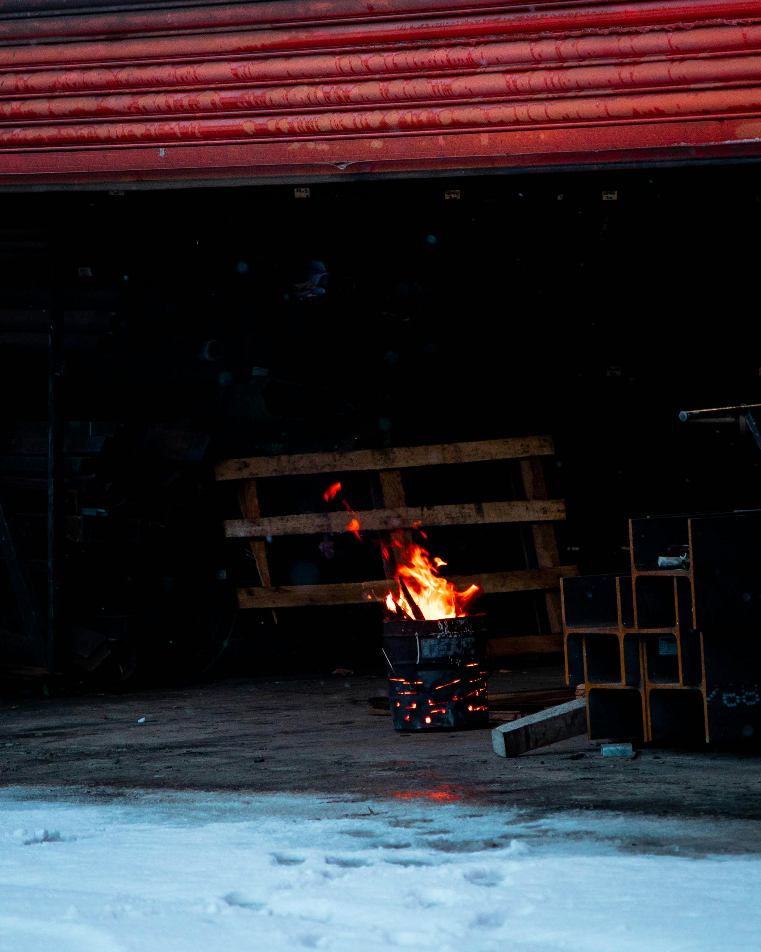 Fire Burning in a Barrel · Free Stock Photo