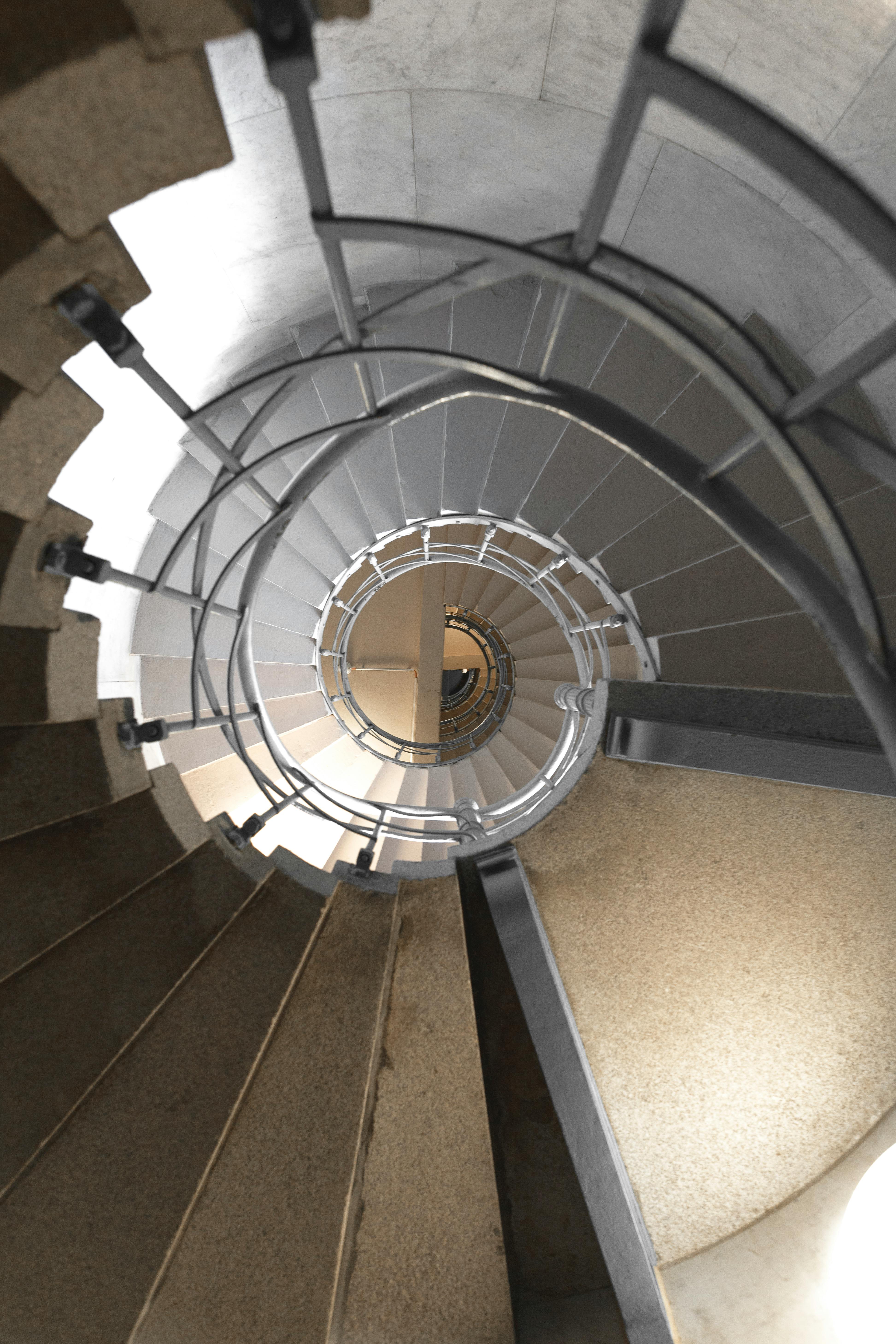 Descending Spiral Staircase · Free Stock Photo