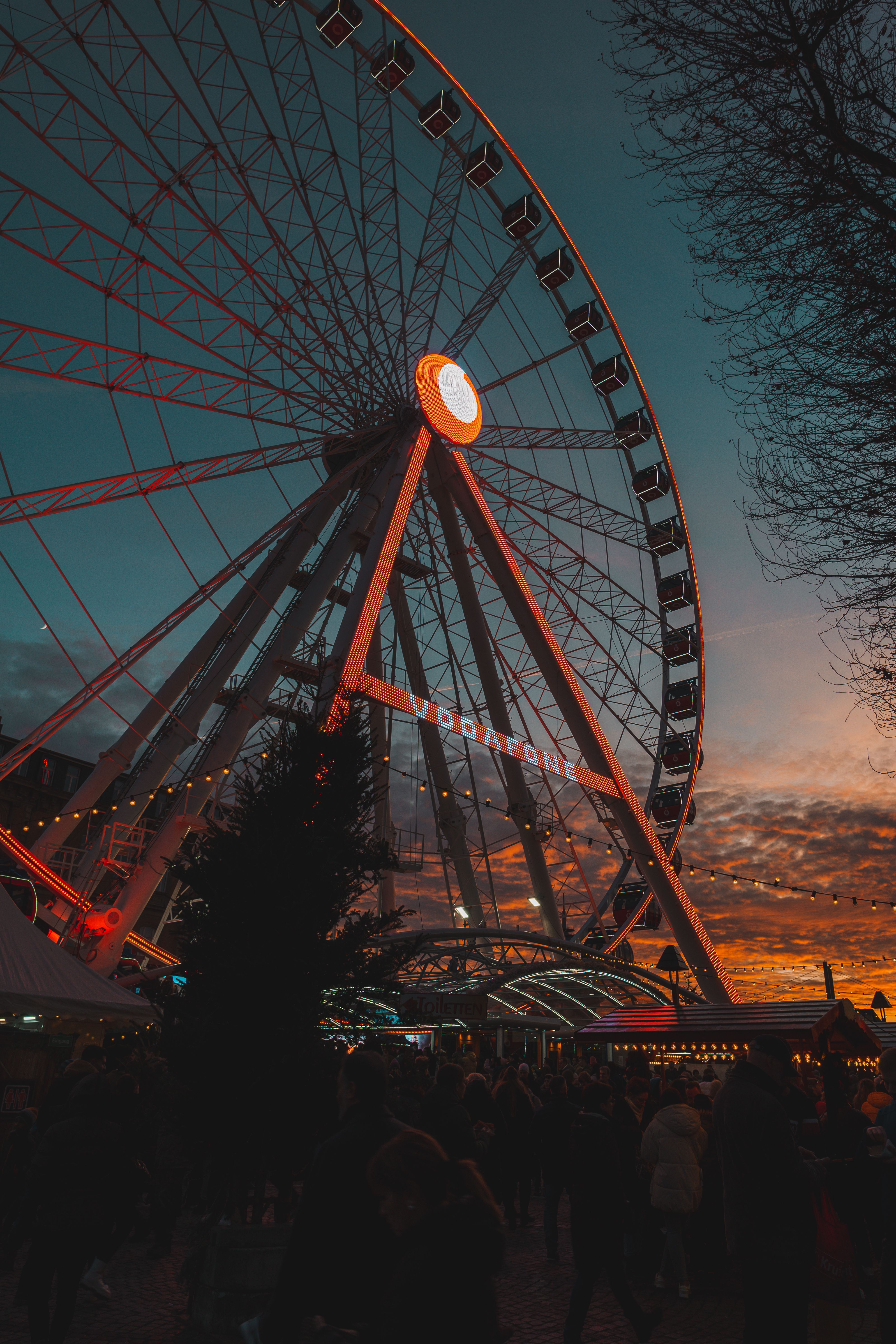 Ferris Wheel and People During Festival · Free Stock Photo