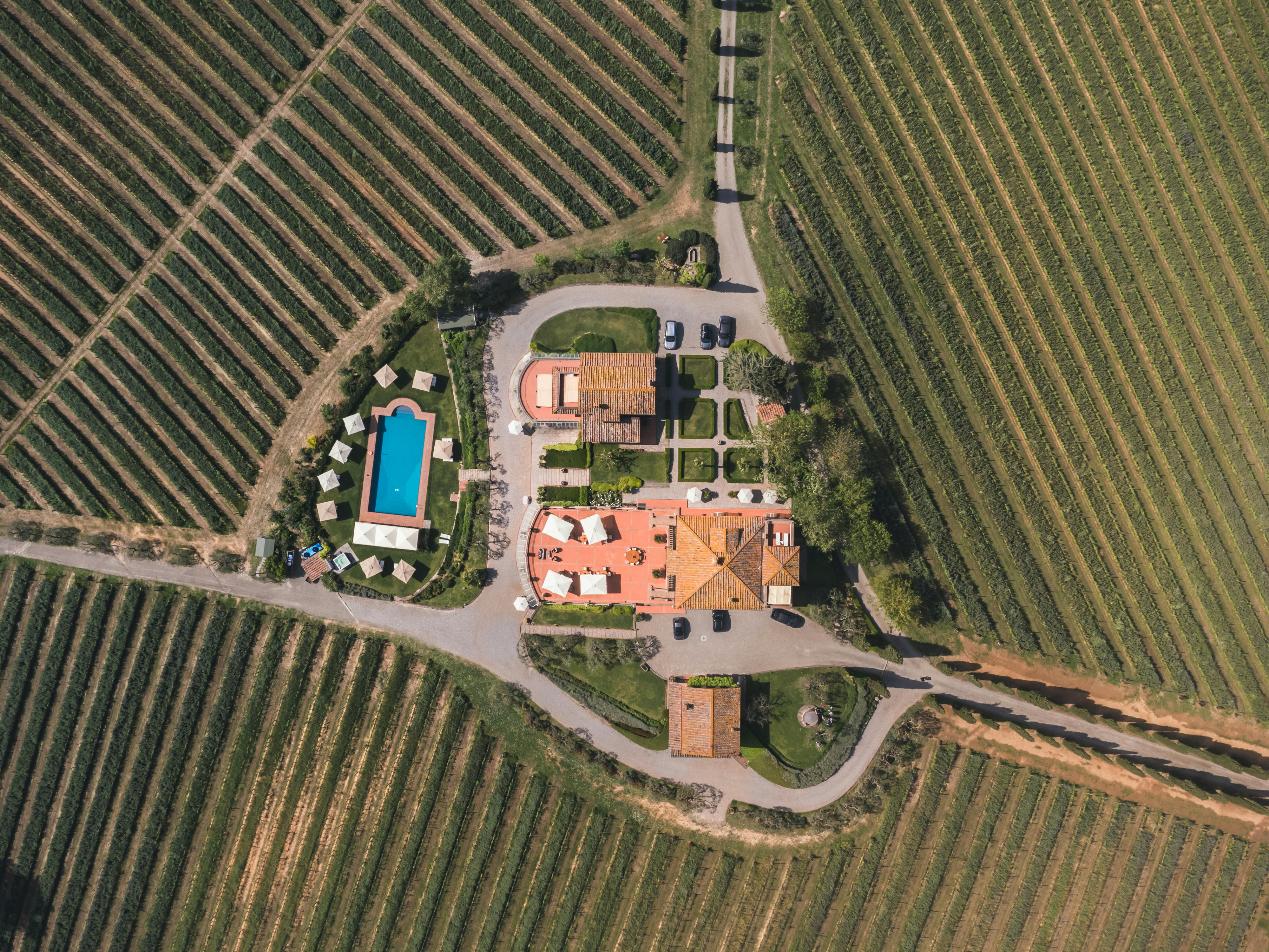 Rural Residence with a Swimming Pool · Free Stock Photo