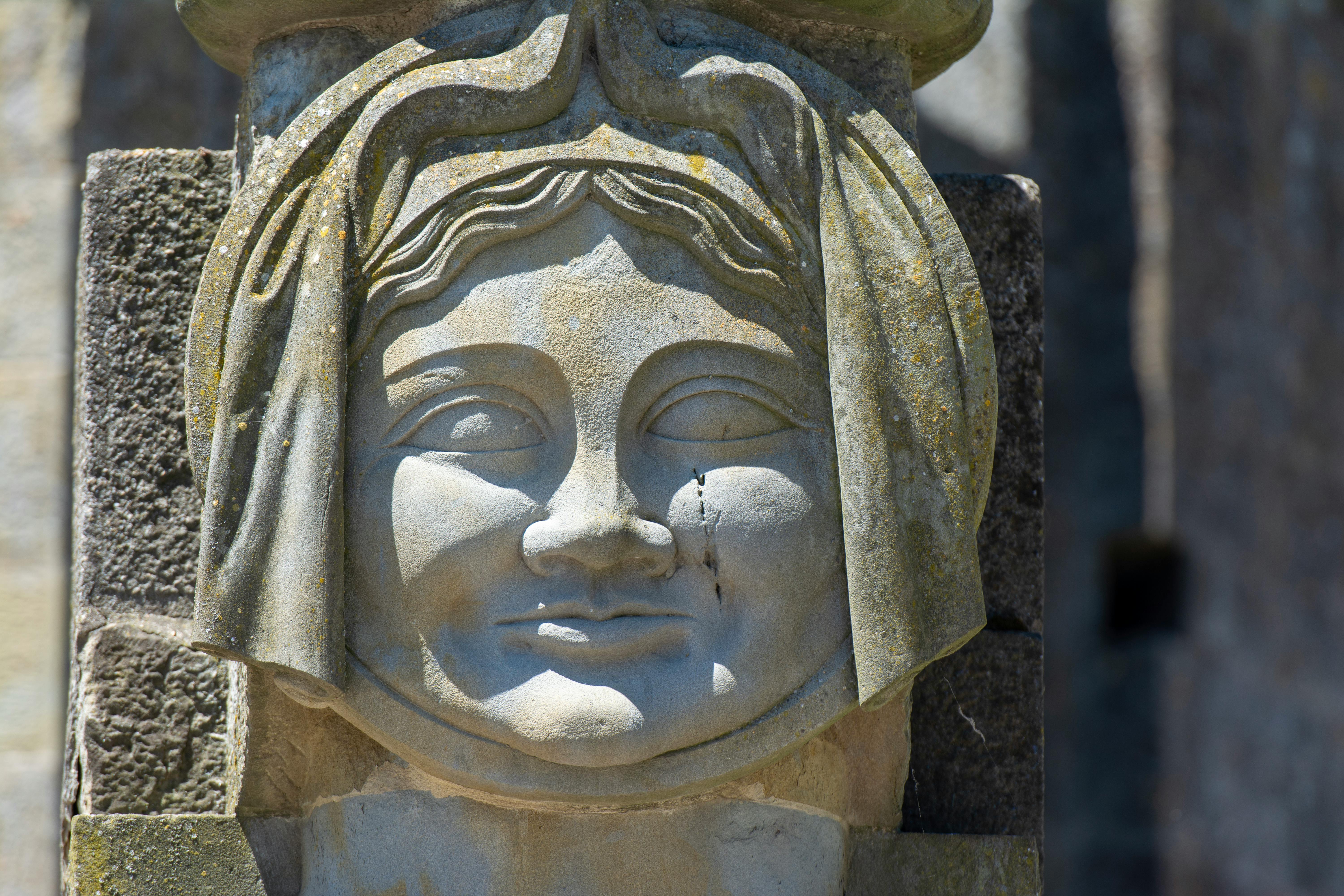 Stone Face Sculpture · Free Stock Photo