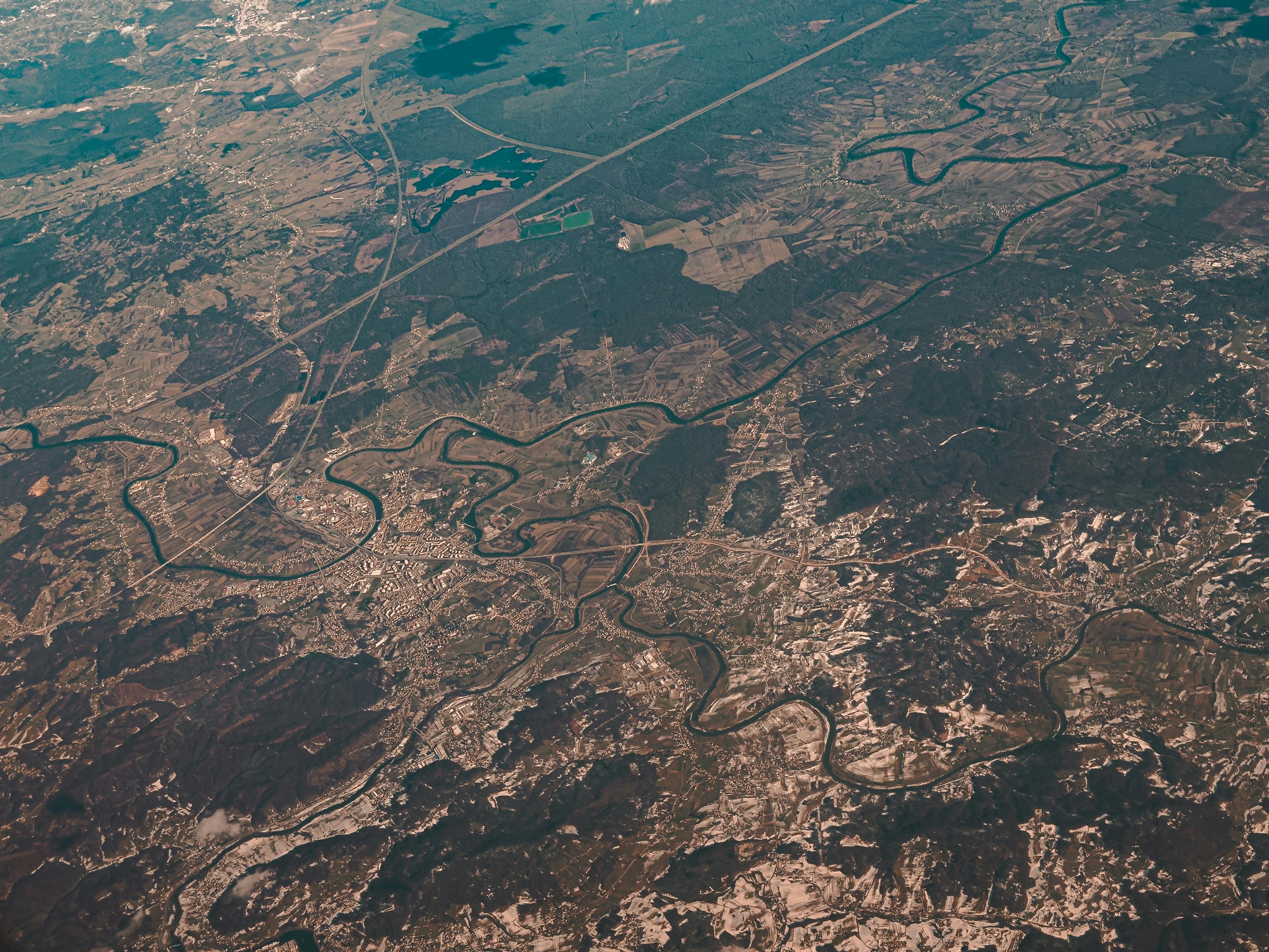 Aerial Photography of River Delta · Free Stock Photo