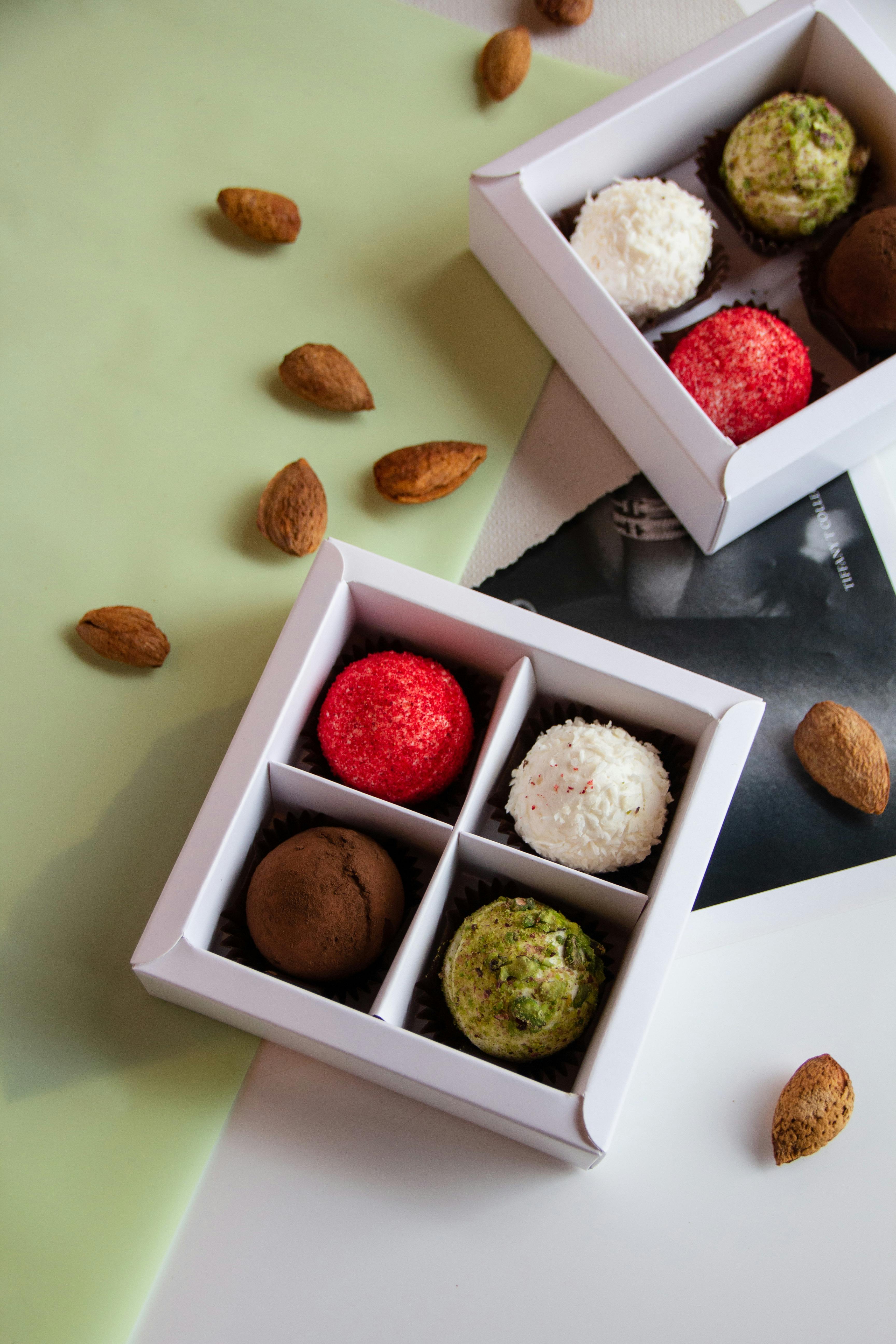 Boxes of Decorated Chocolates · Free Stock Photo