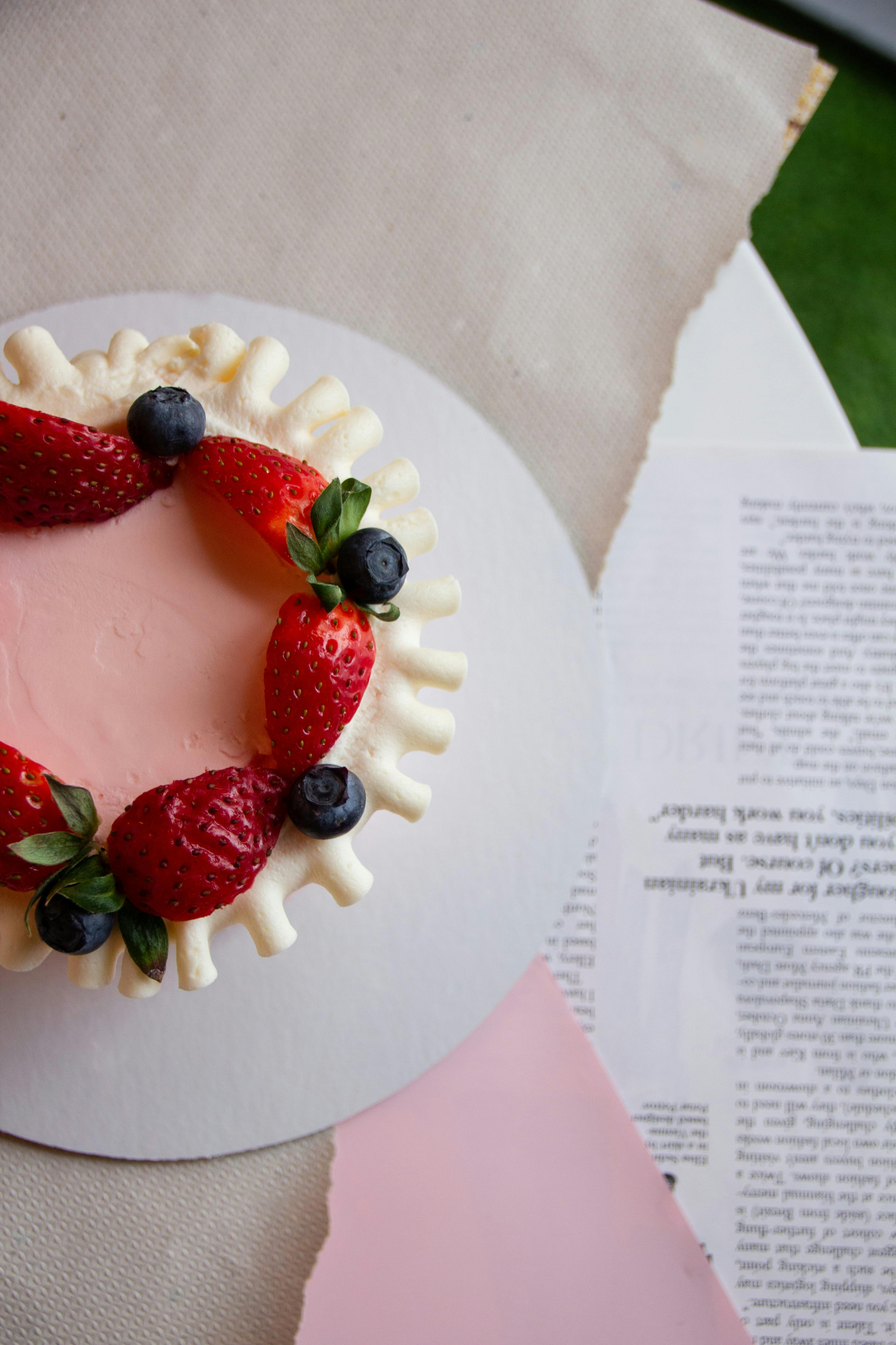 Top View of Delicious Pastry with Berries · Free Stock Photo
