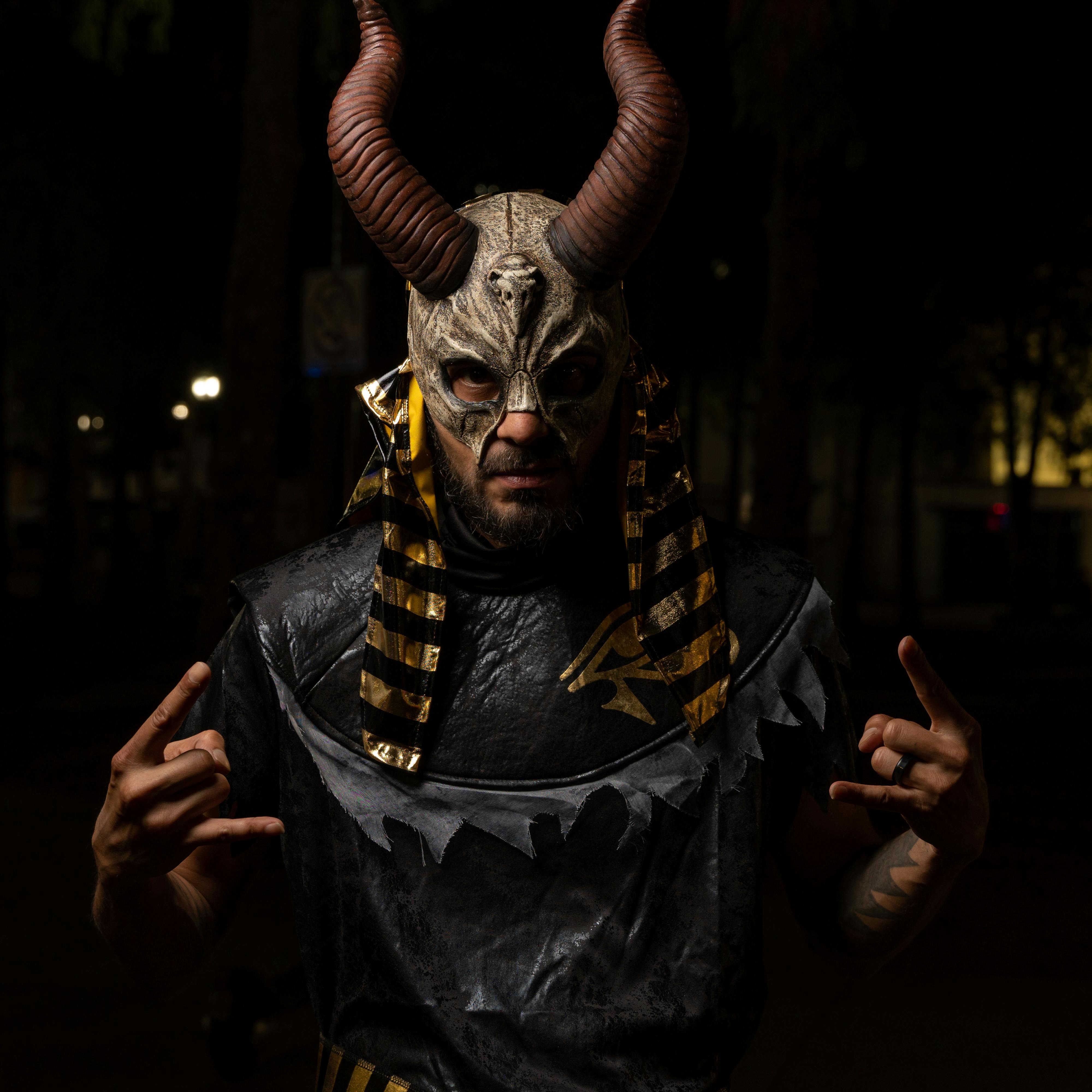 Man in Devil Costume for Halloween · Free Stock Photo