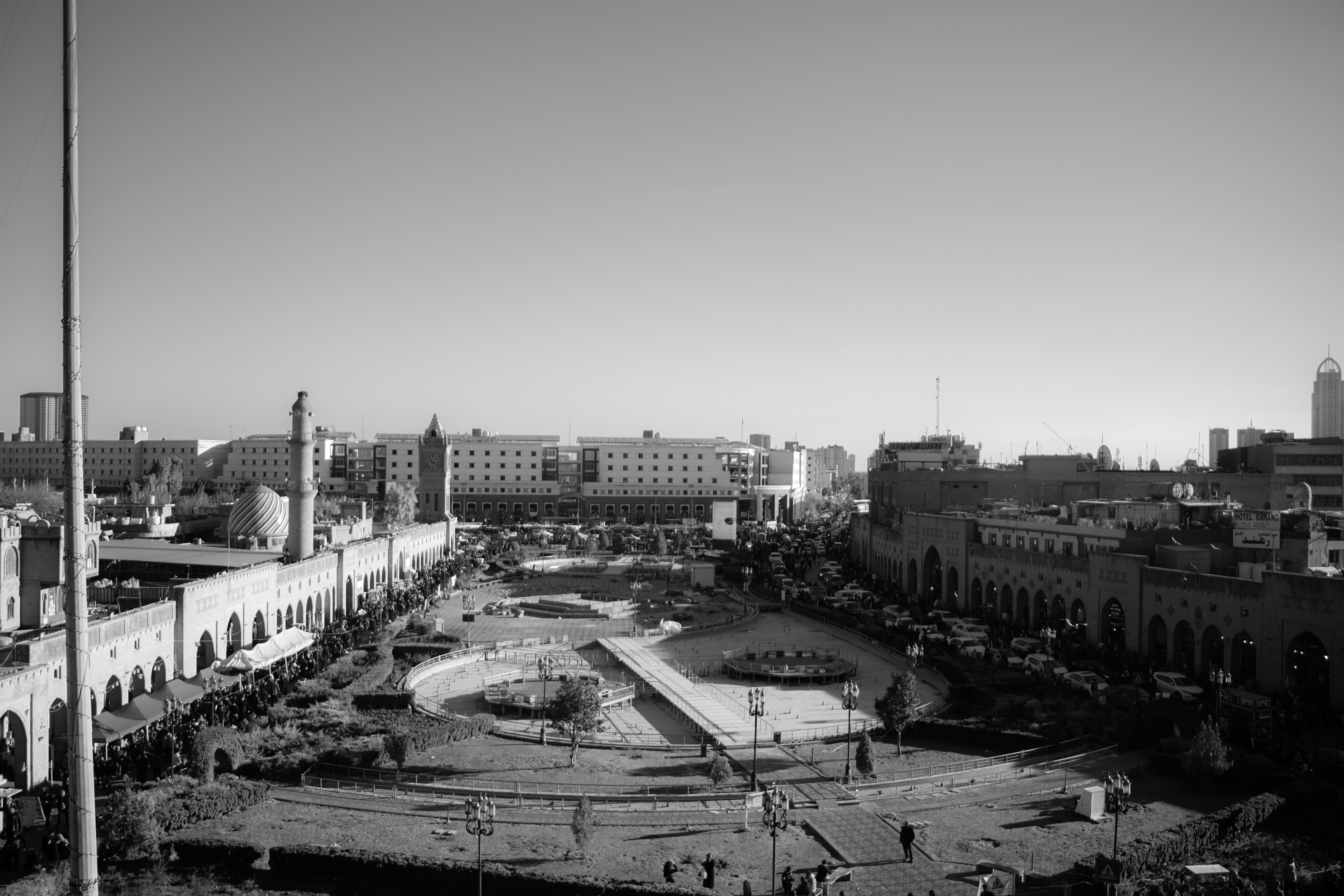 Aerial View of a Town Square · Free Stock Photo