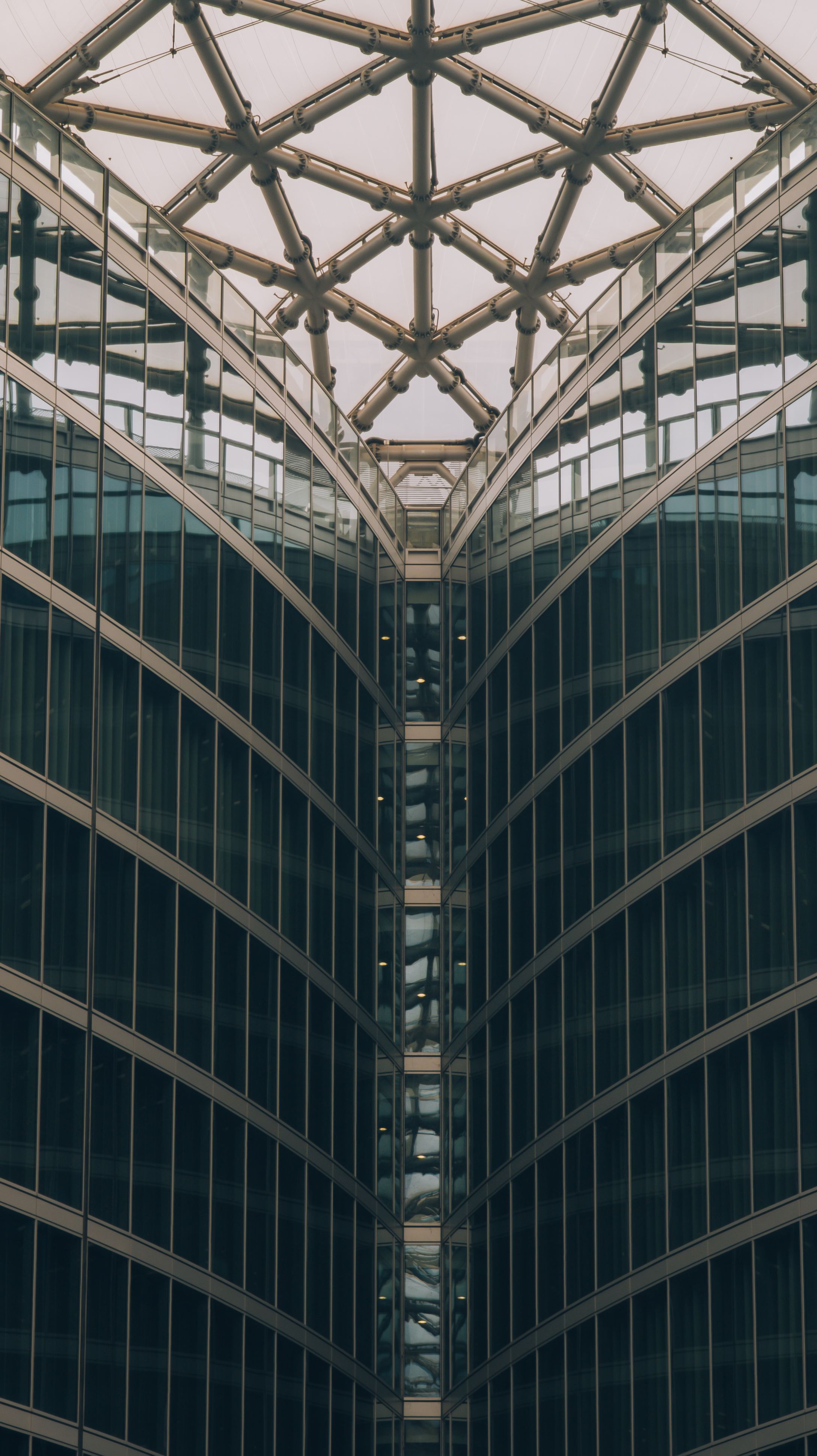 Modern City Building with Glass Wall Cladding Facade · Free Stock Photo
