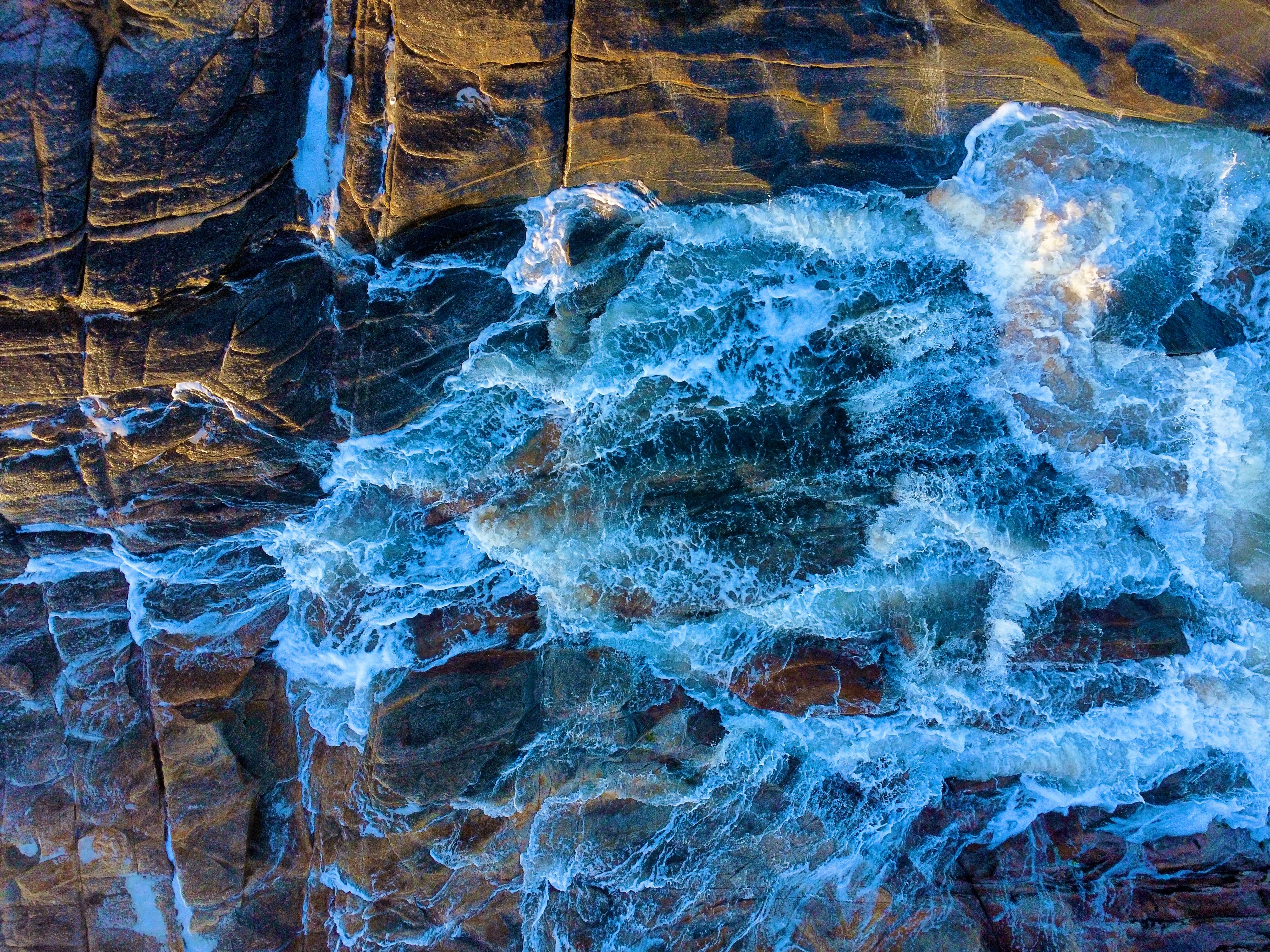 Water Flowing on Rock in Nature · Free Stock Photo
