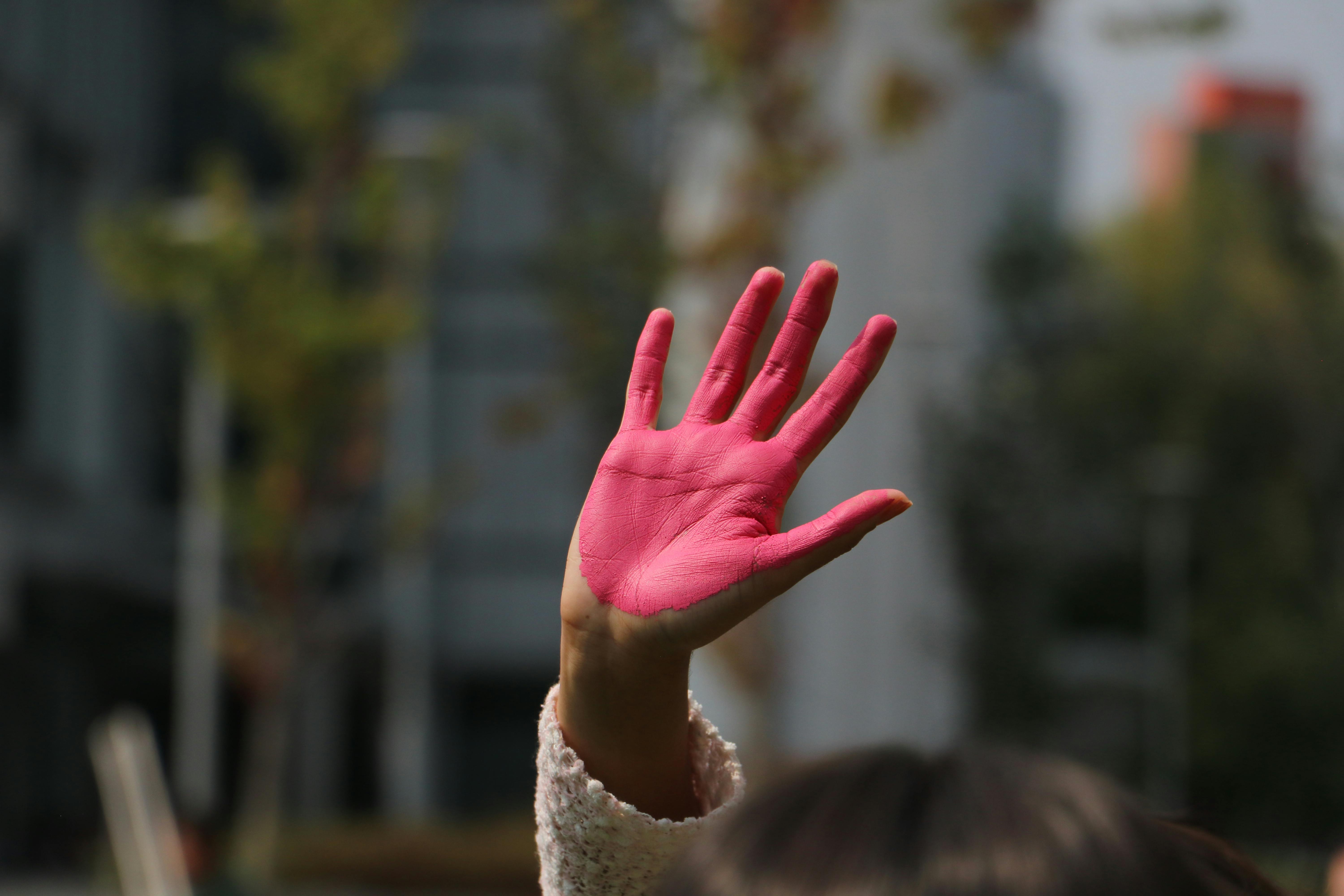 A Person Holding a Hand Painted Pink · Free Stock Photo