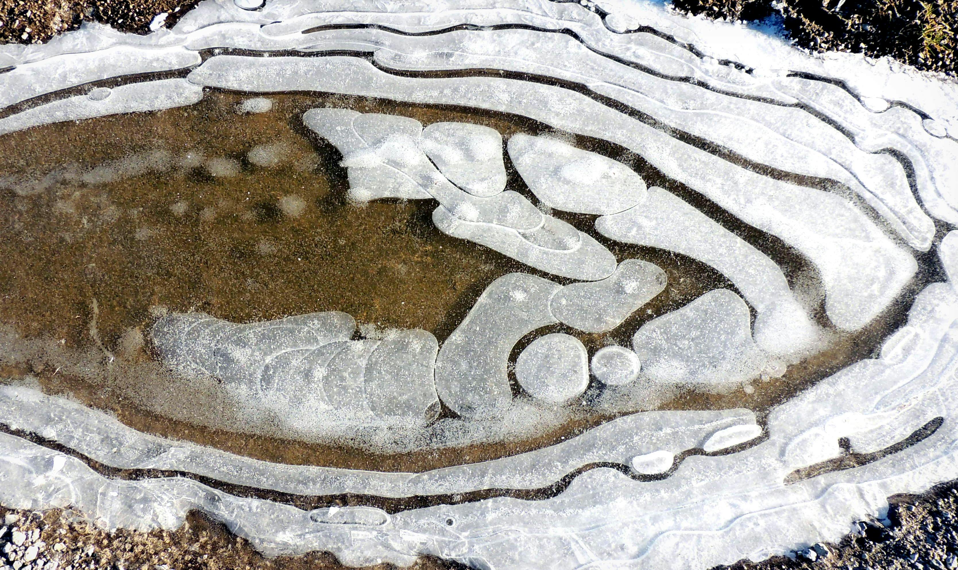 Close up of Sand under Ice · Free Stock Photo