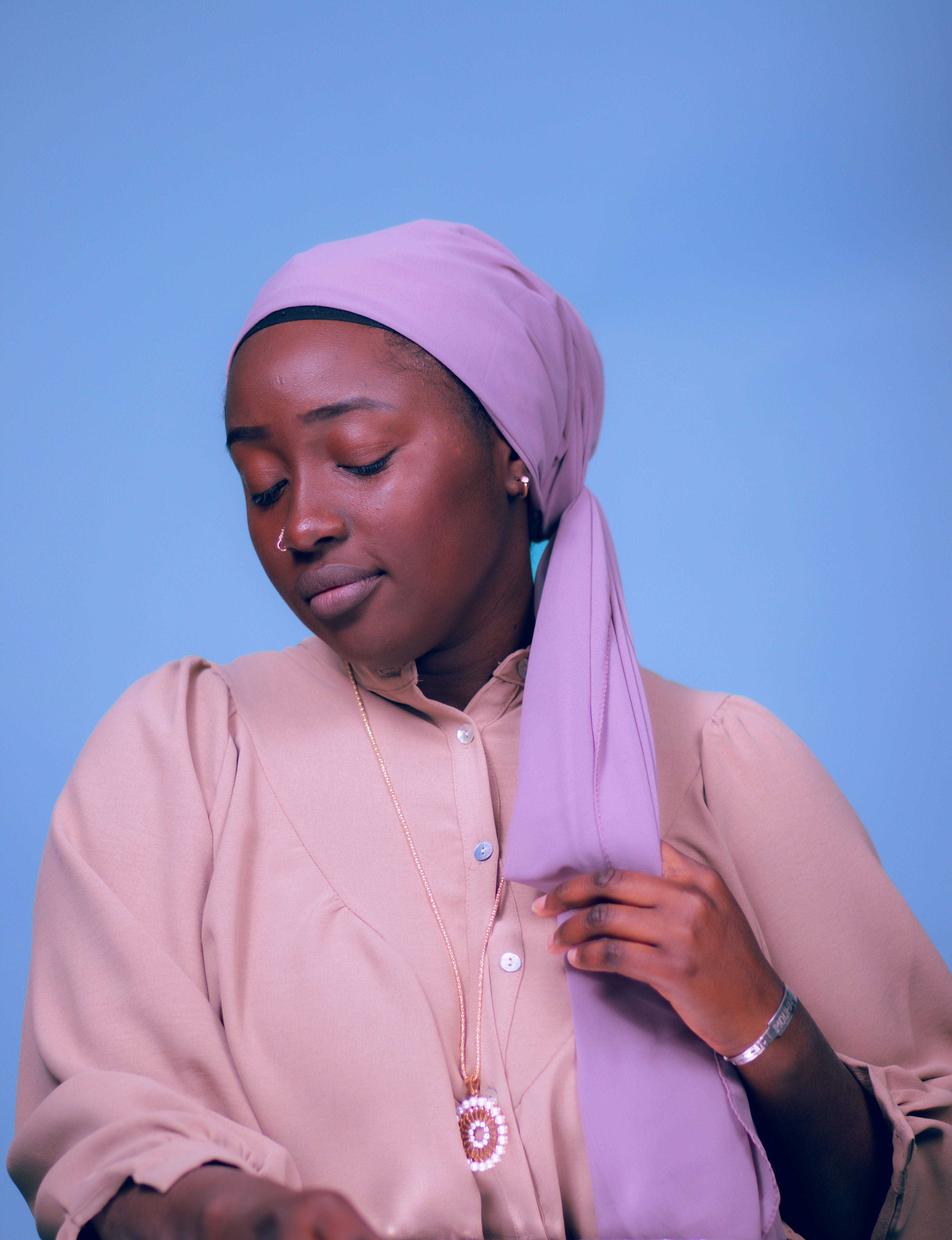 Portrait of an African Woman Wearing Pink Dress · Free Stock Photo