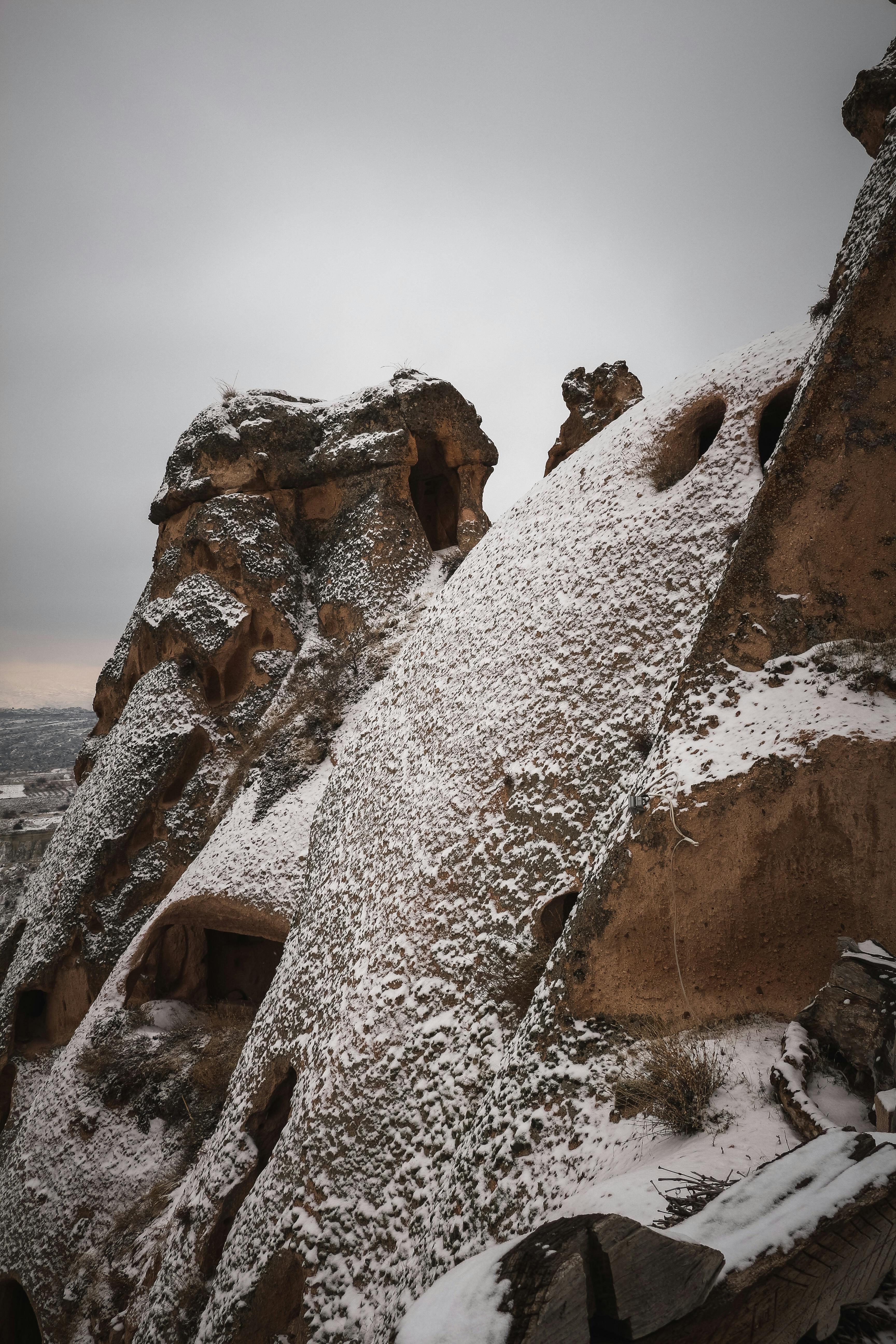 Cappadocia Rock Formation in Snow · Free Stock Photo