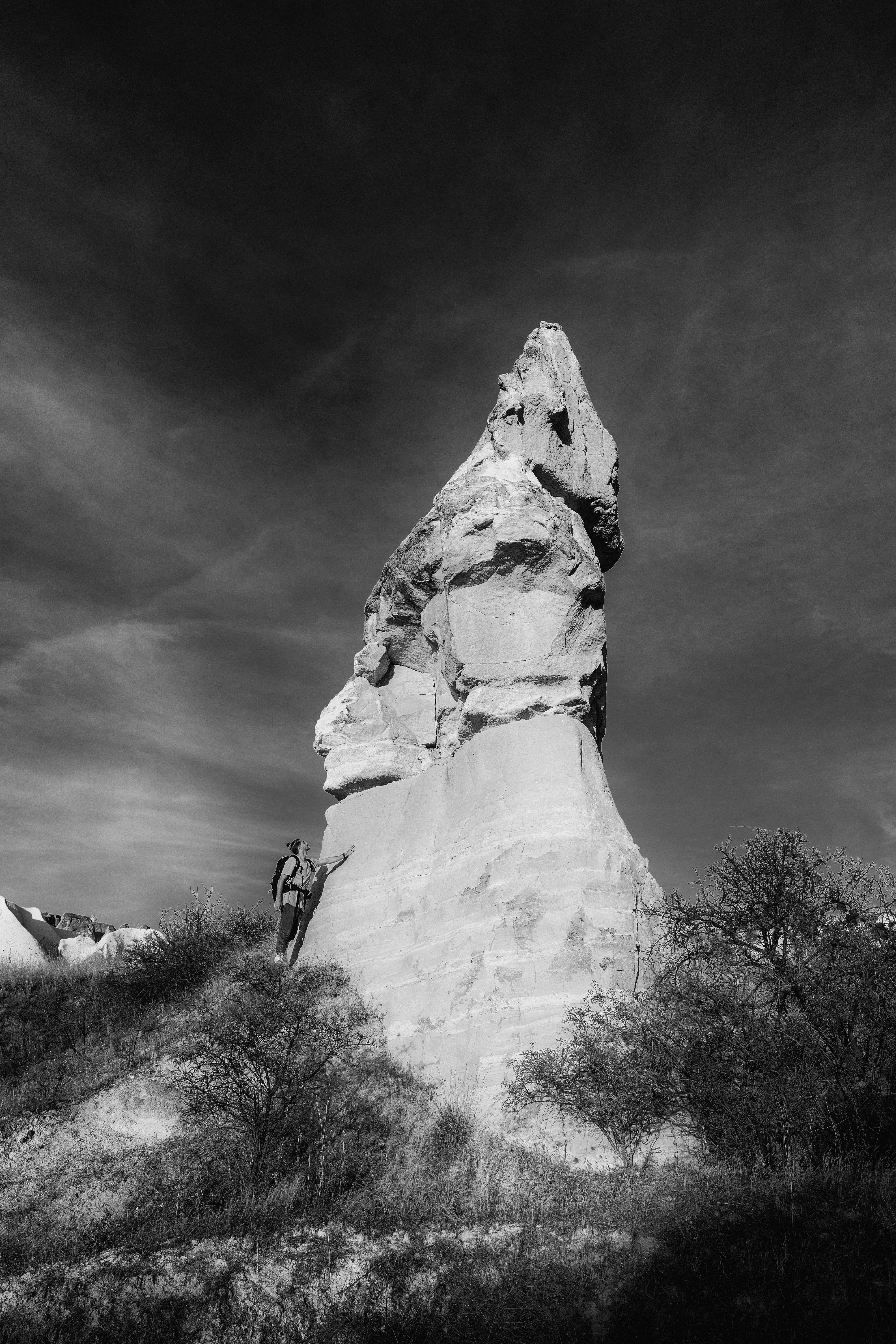 Person Touching a Rock · Free Stock Photo