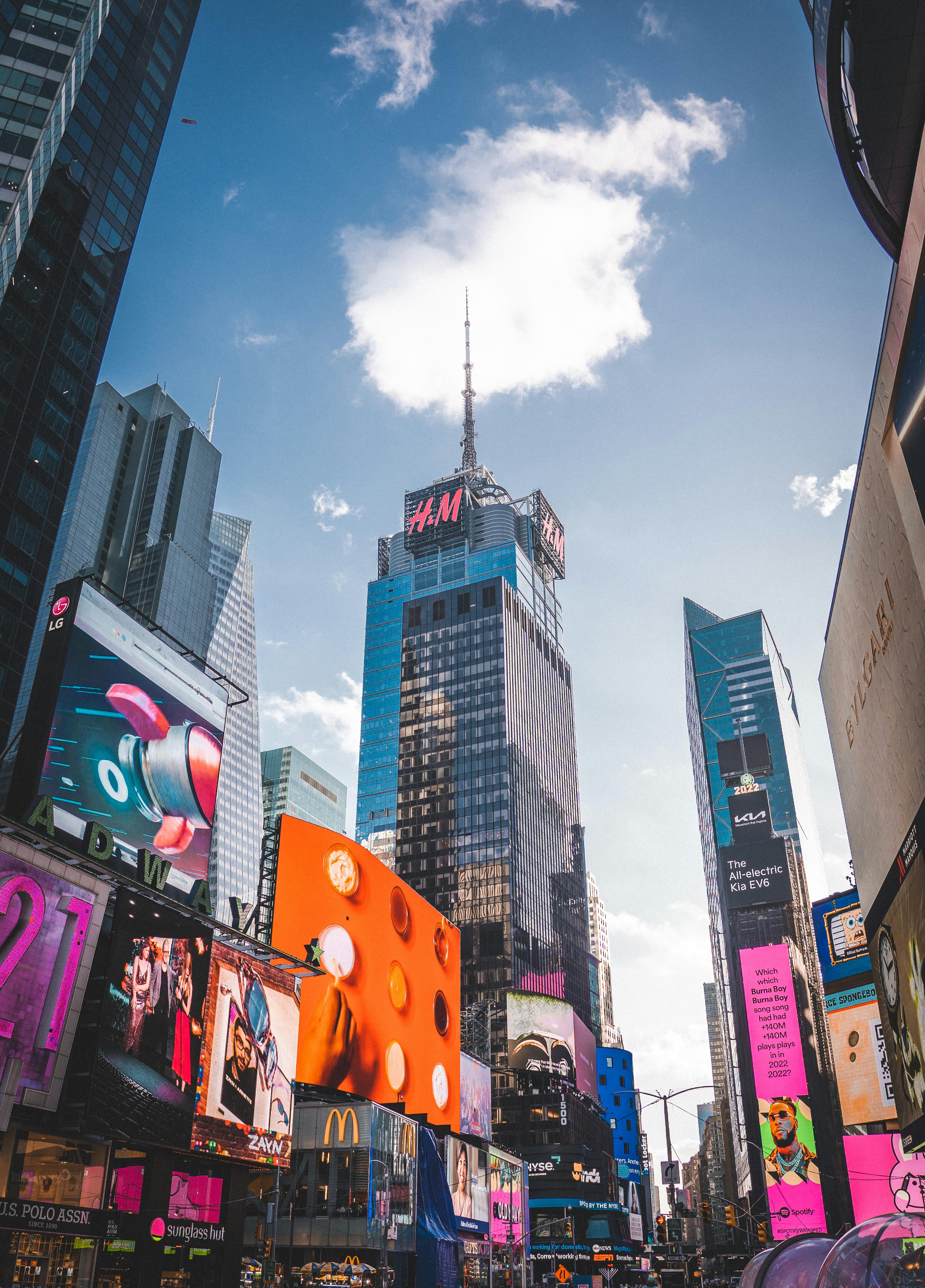 Low Angle Shot of Times Square · Free Stock Photo