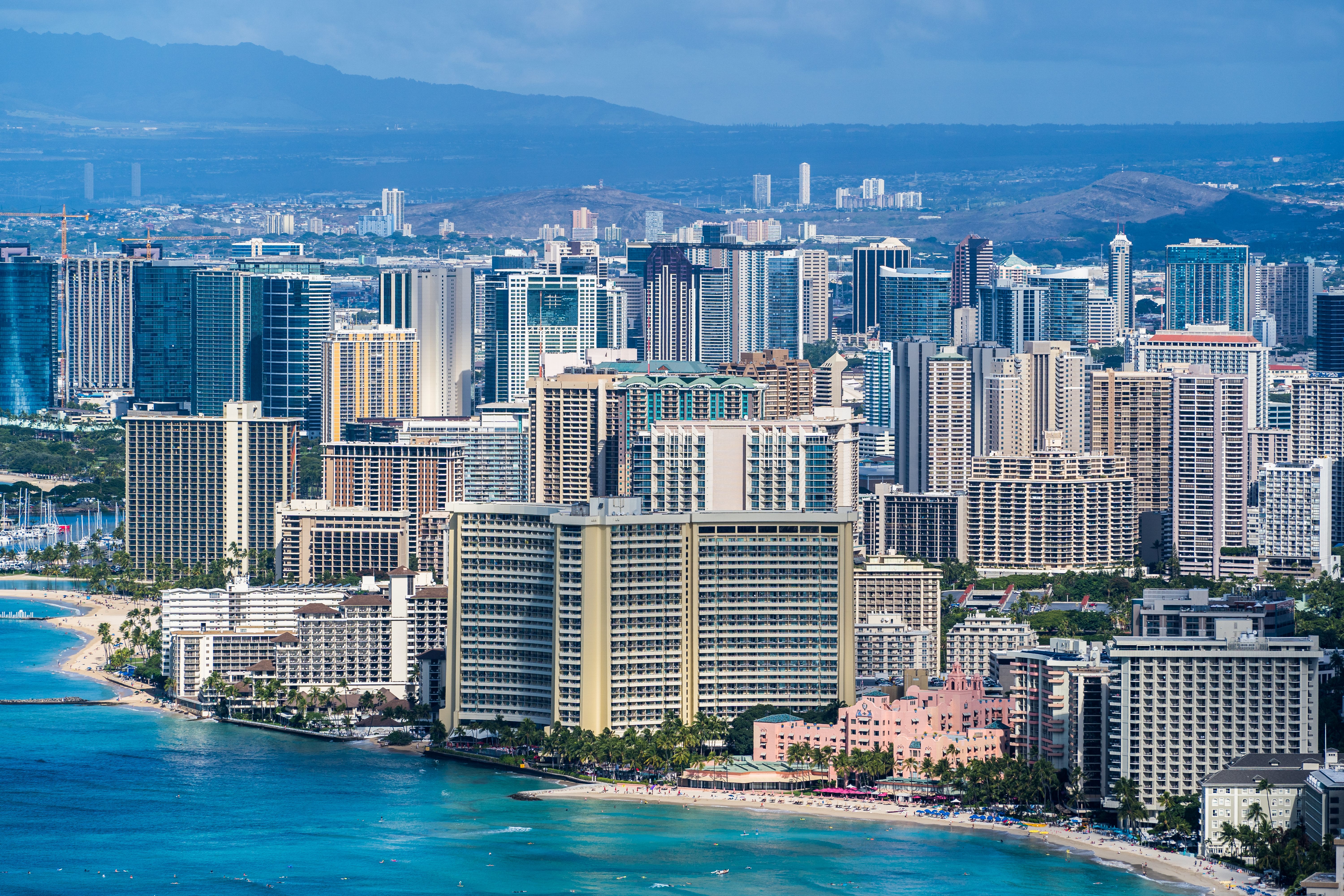 A view of the city of honolulu from above · Free Stock Photo