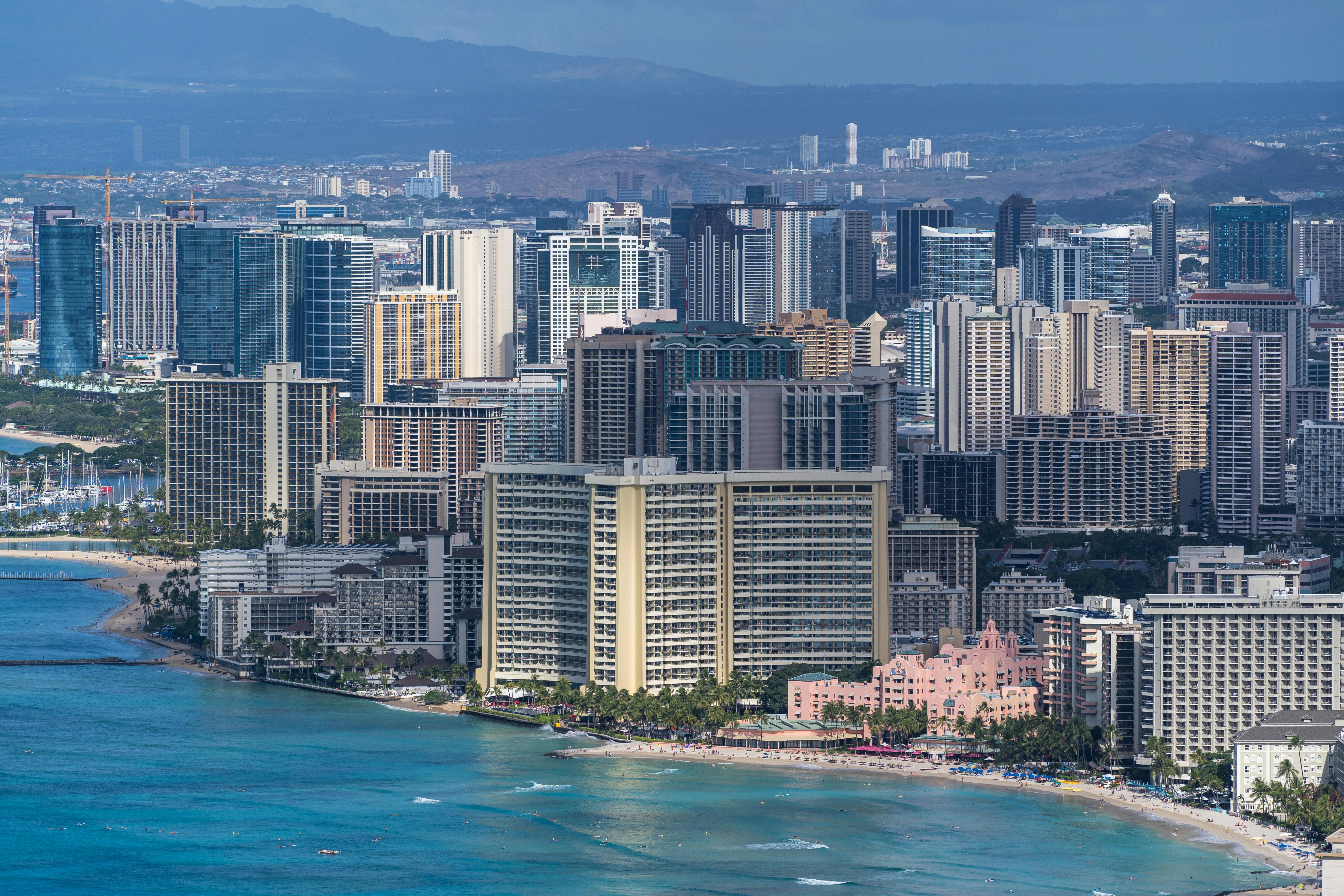 An aerial view of the city of honolulu · Free Stock Photo