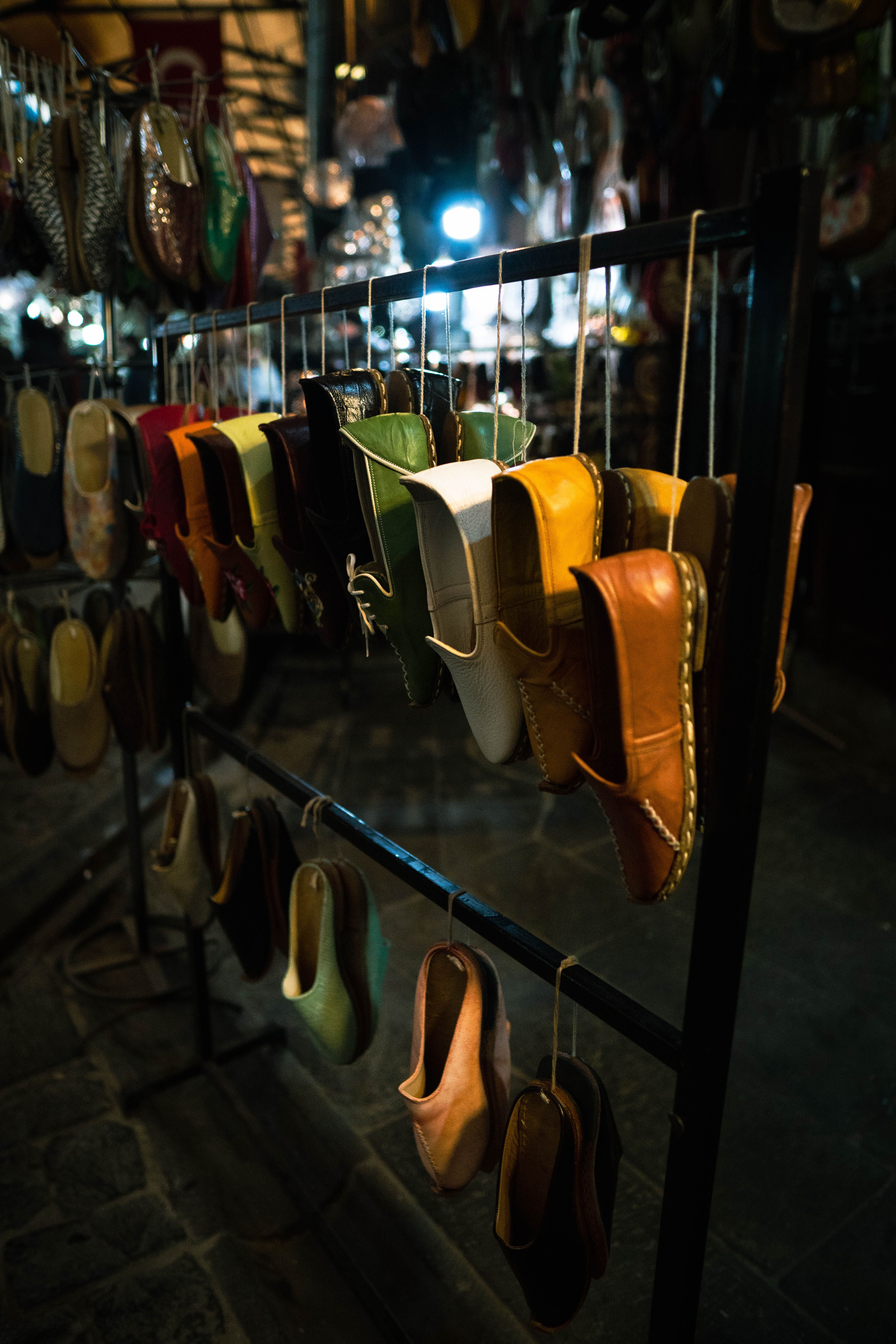 Market Stall with Shoes · Free Stock Photo