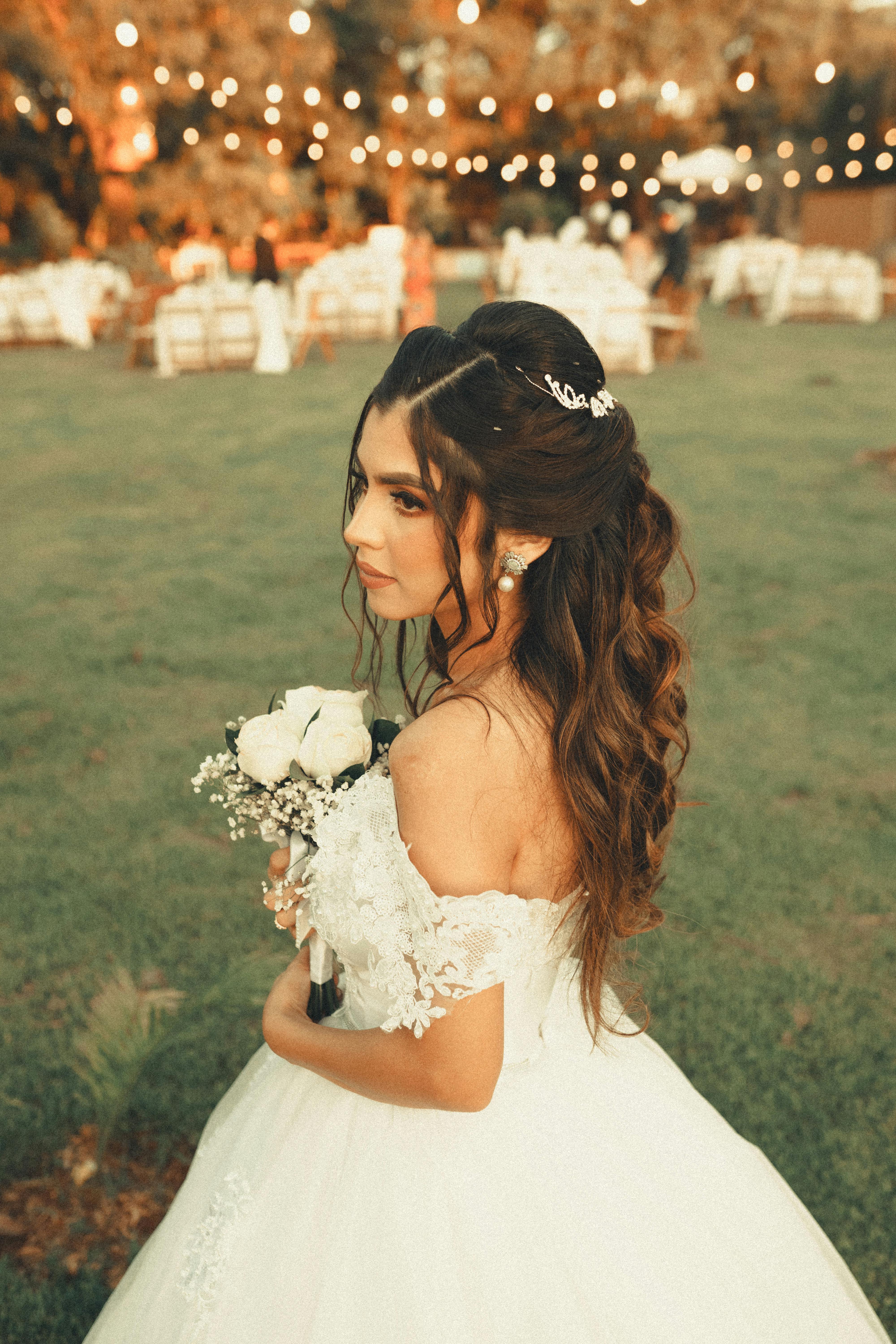 Back View of a Bride on her Wedding Day · Free Stock Photo