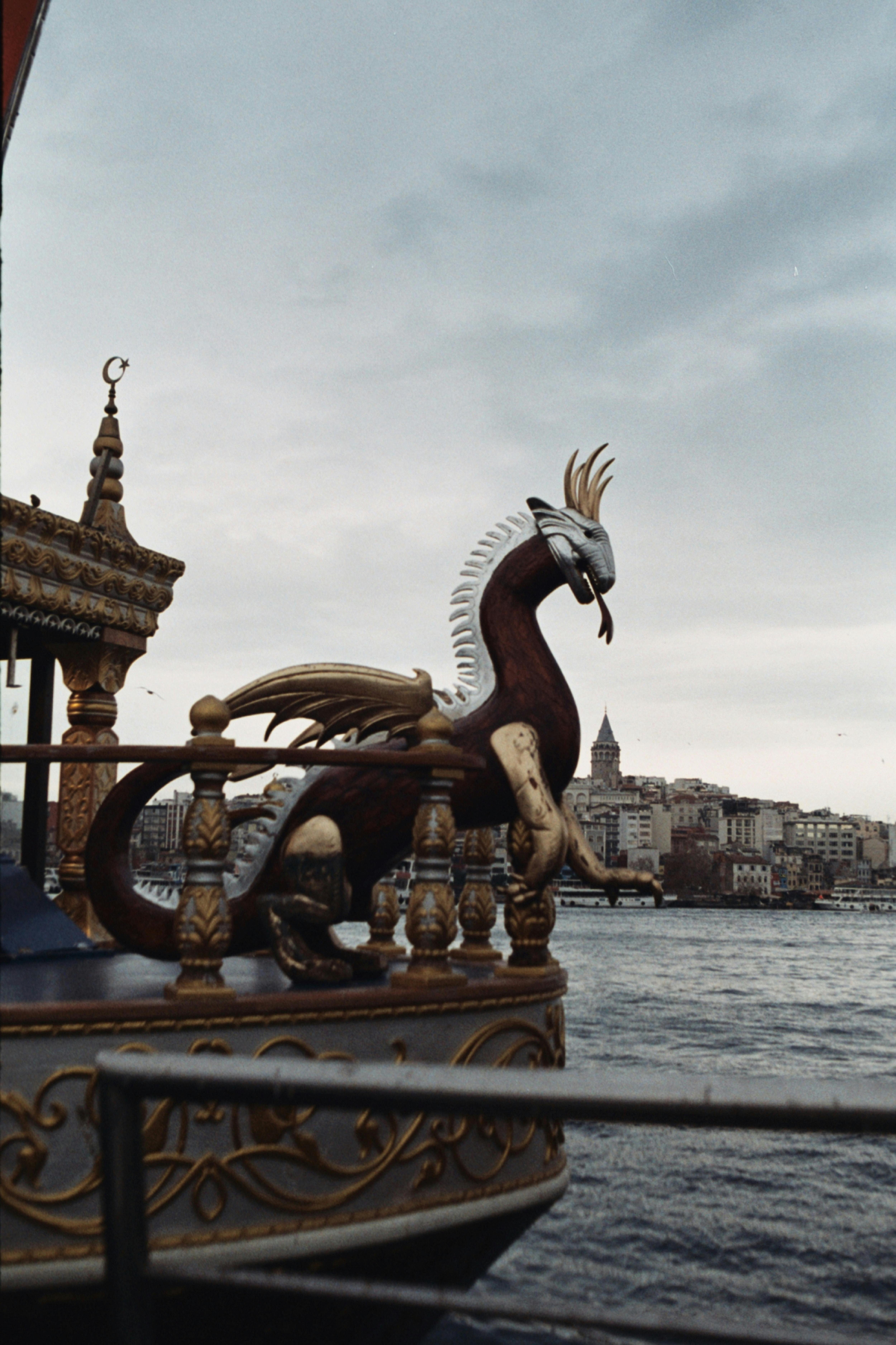 Figure of Dragon on Ship by Istanbul · Free Stock Photo