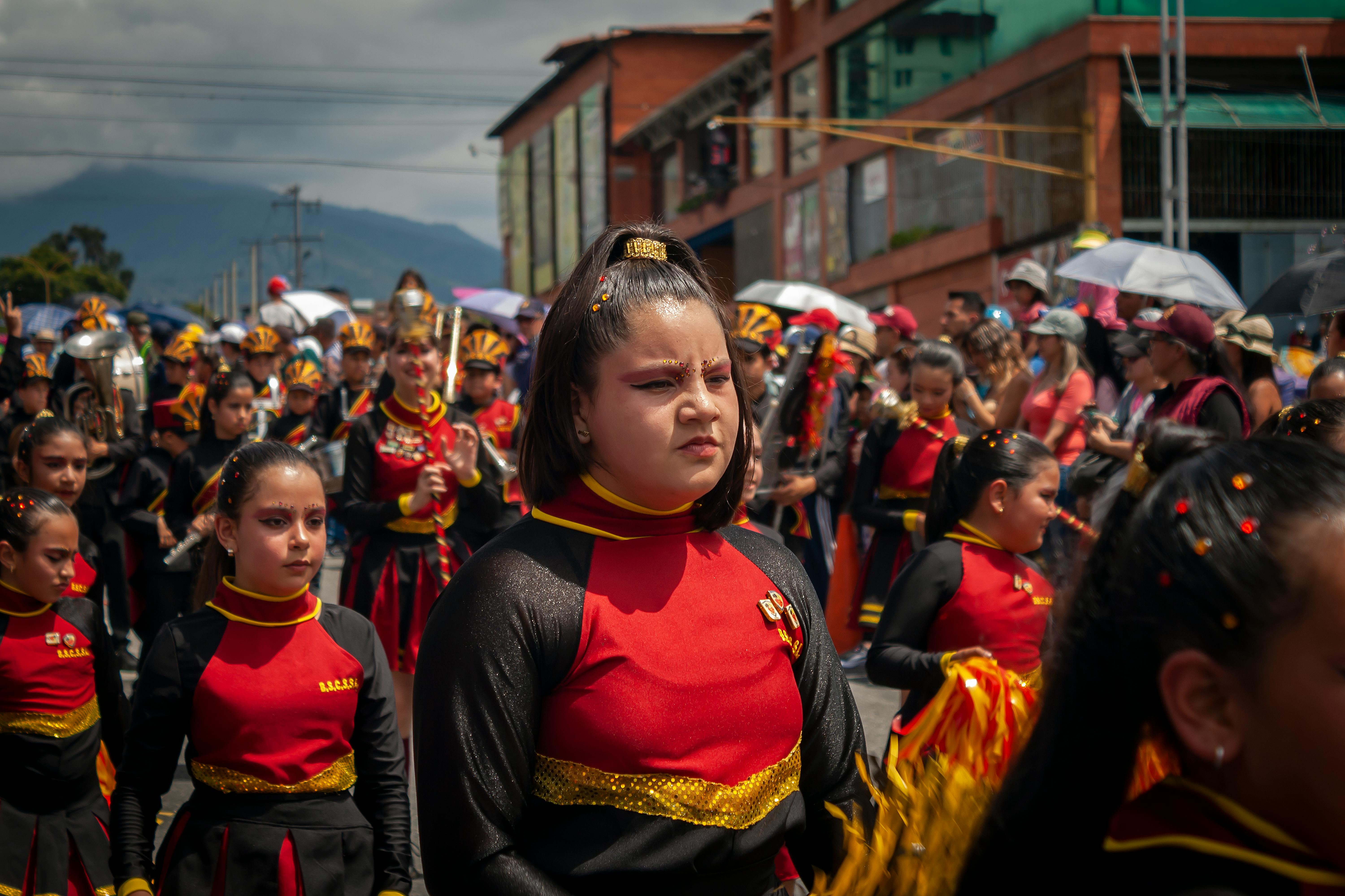 Group of Girls in Costumes during Parade · Free Stock Photo