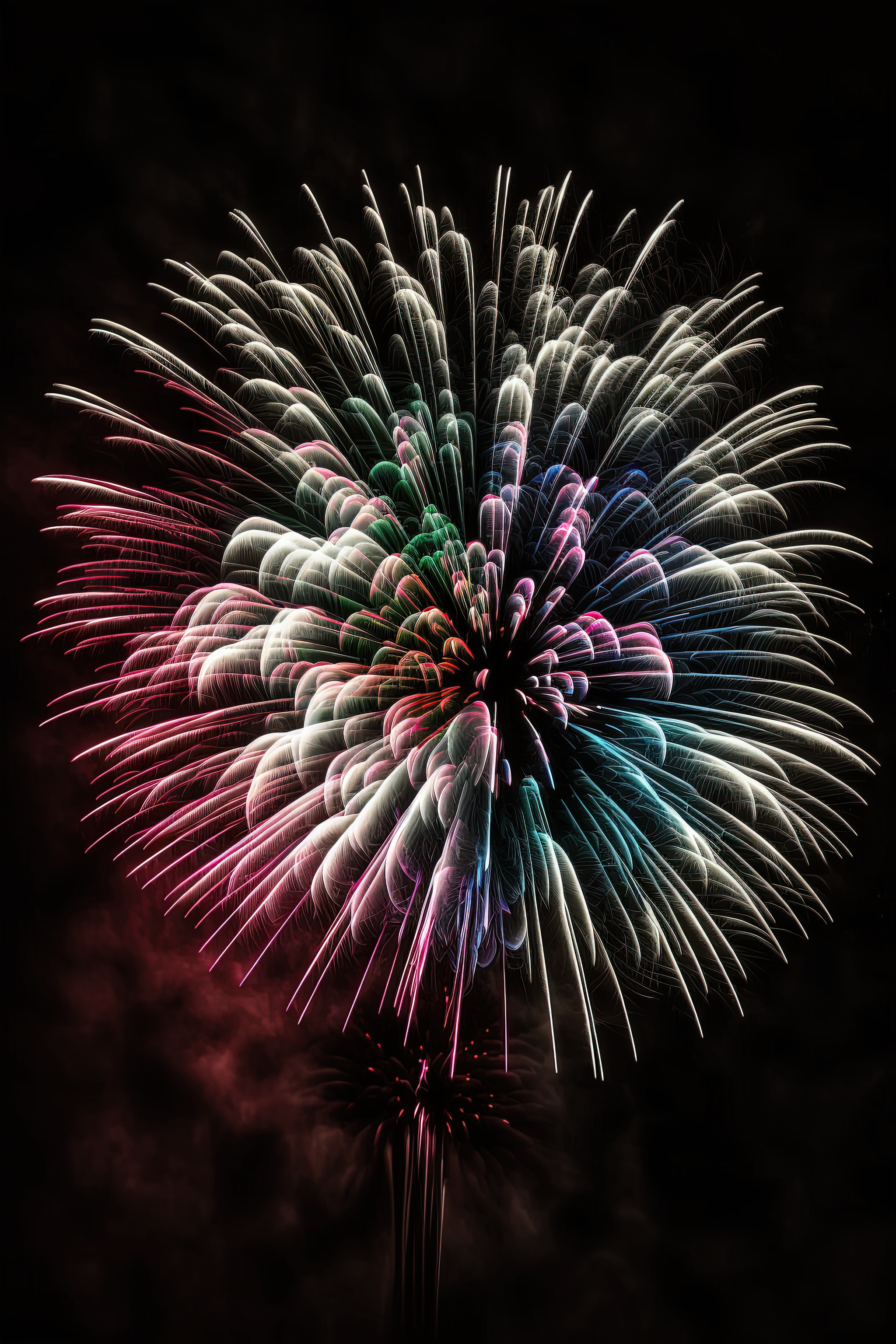White Tinted Fireworks at Night · Free Stock Photo