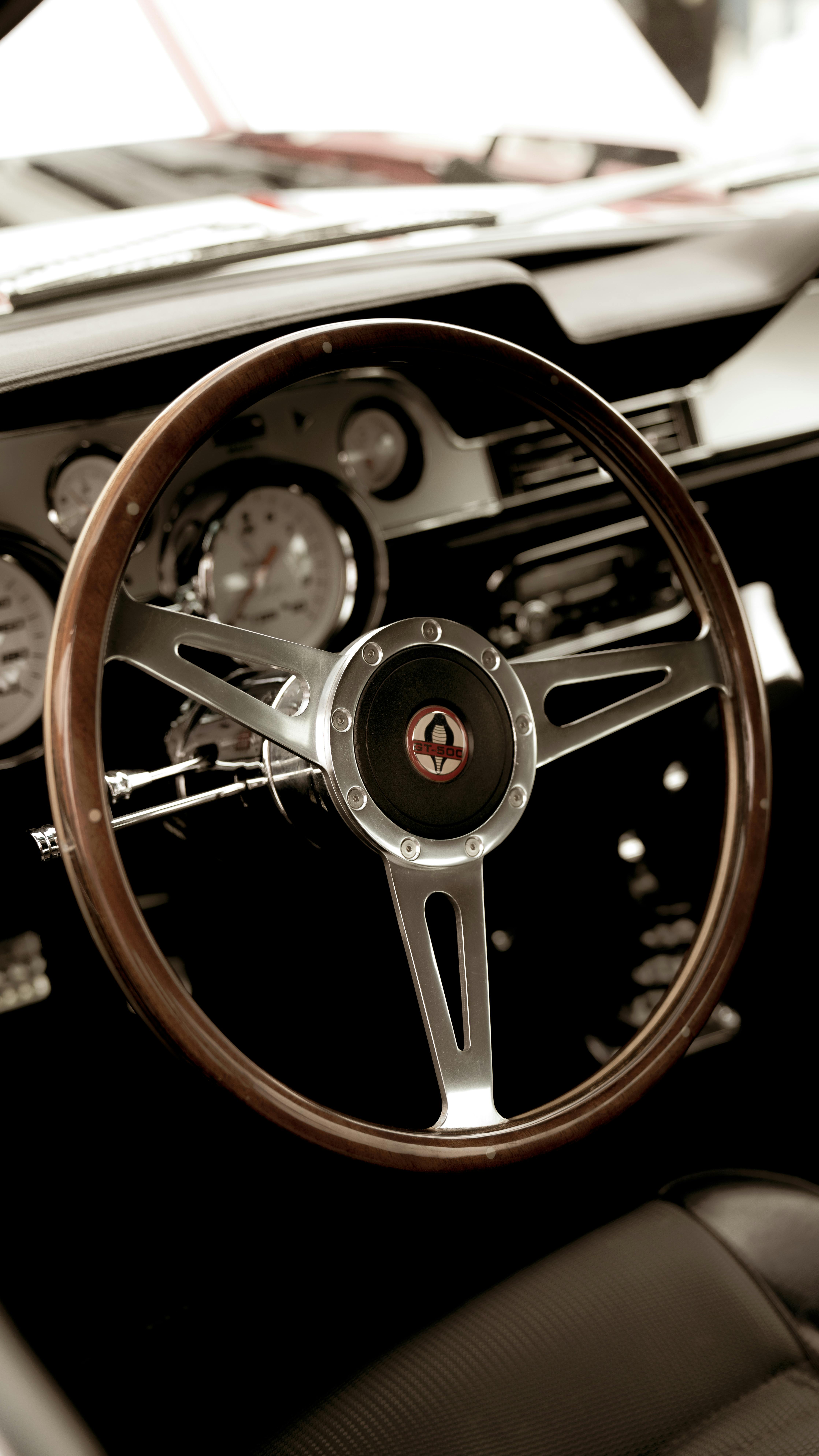 Steering Wheel of Vintage Car · Free Stock Photo