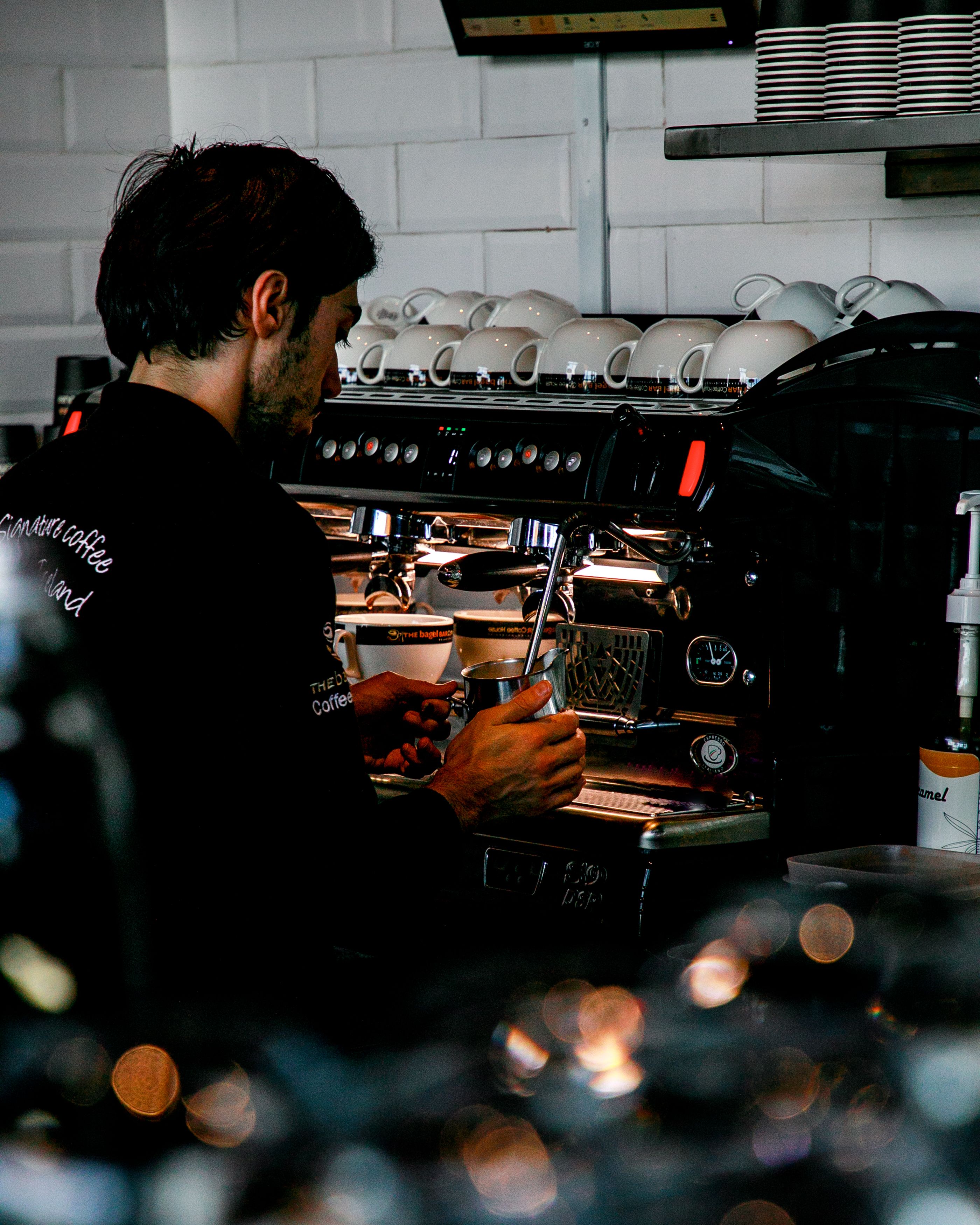 Man Working in a Cafeteria · Free Stock Photo