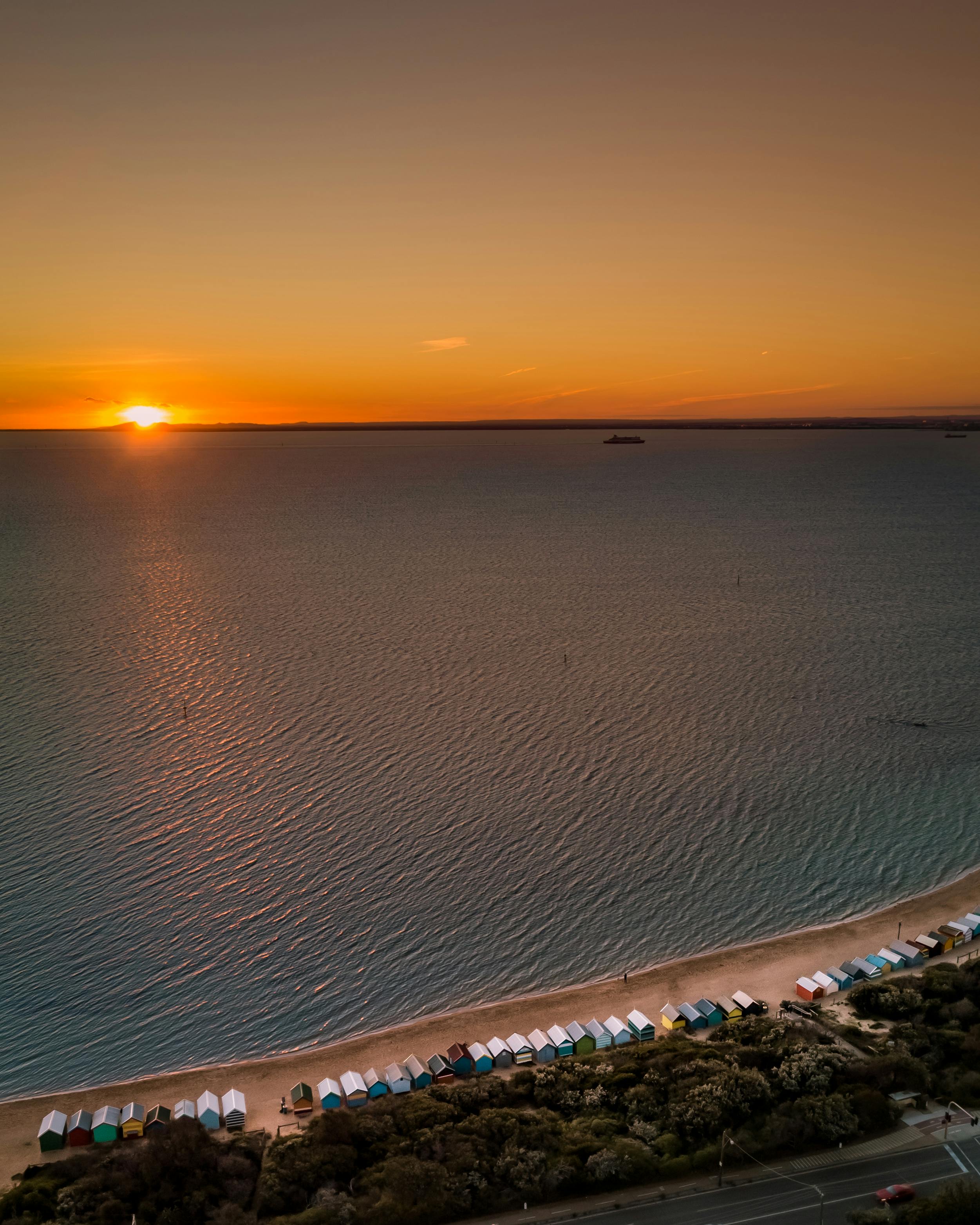 Bird's Eye View of Breakwater · Free Stock Photo
