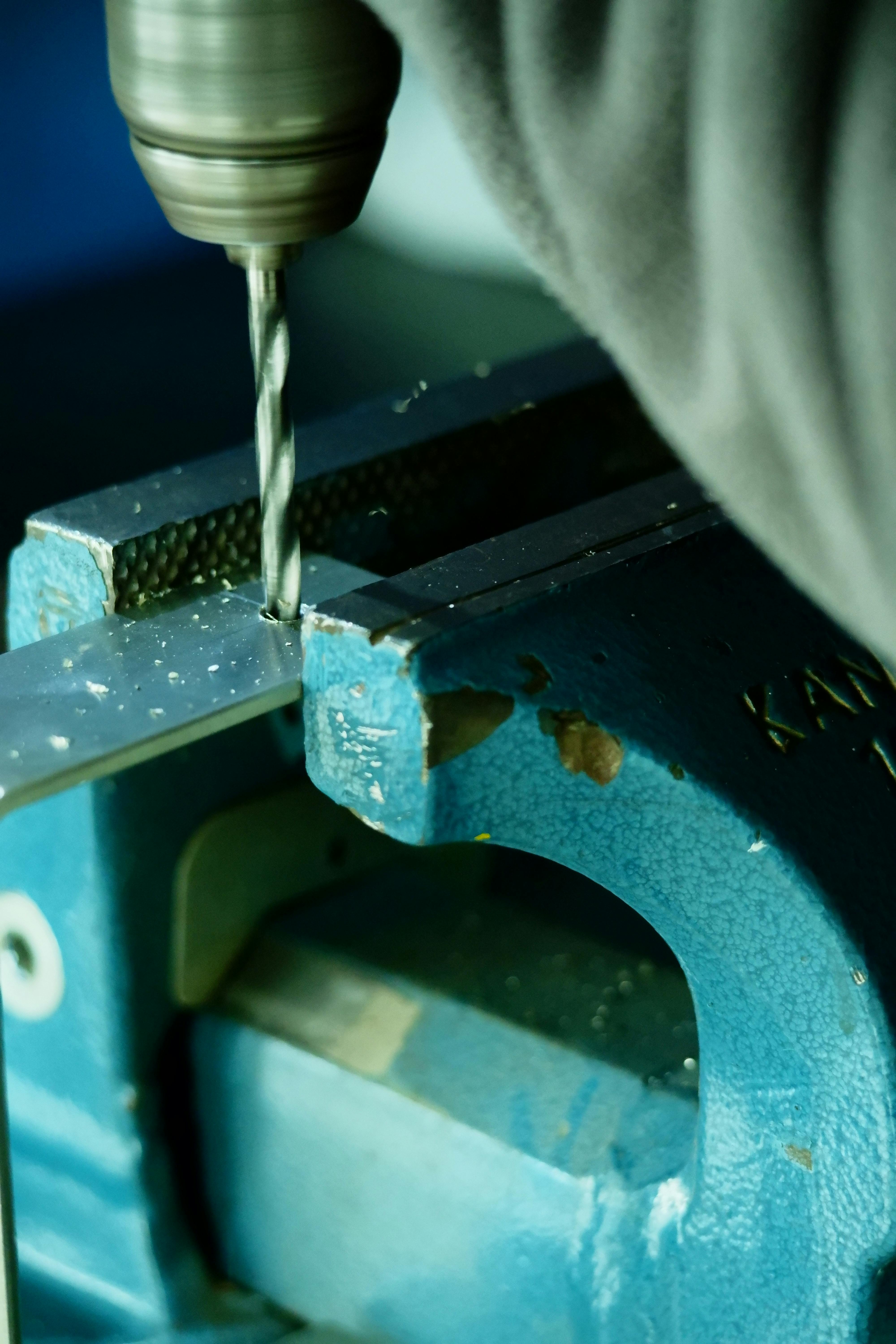 Close Up Phot of a CNC Milling Machine with Metalworking Fluid · Free ...