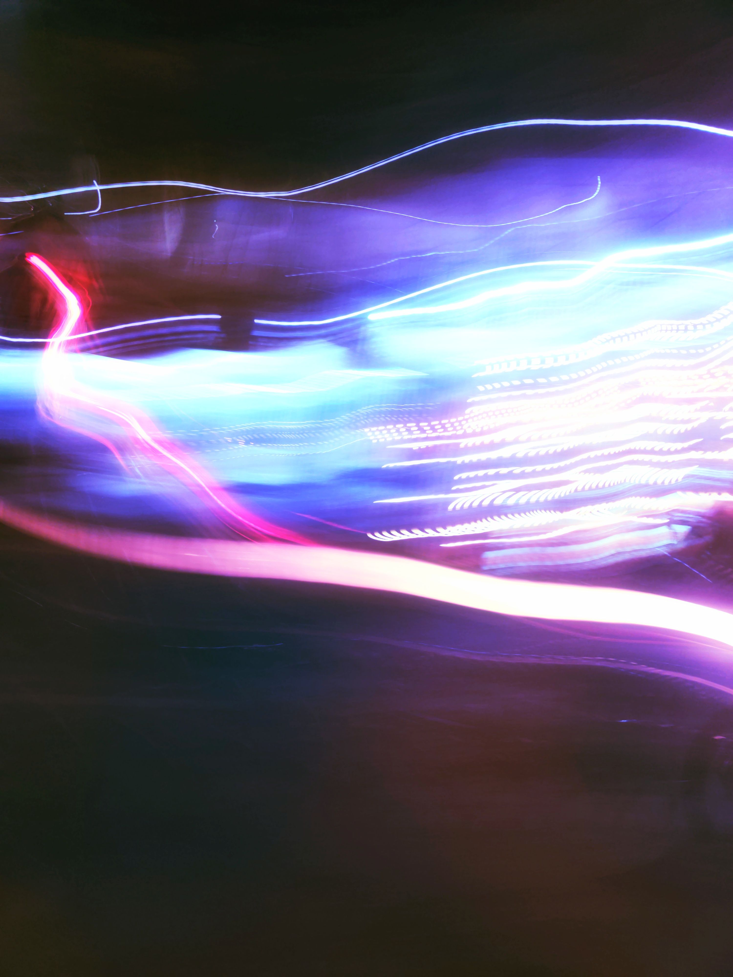 Blurred Neon Lights · Free Stock Photo
