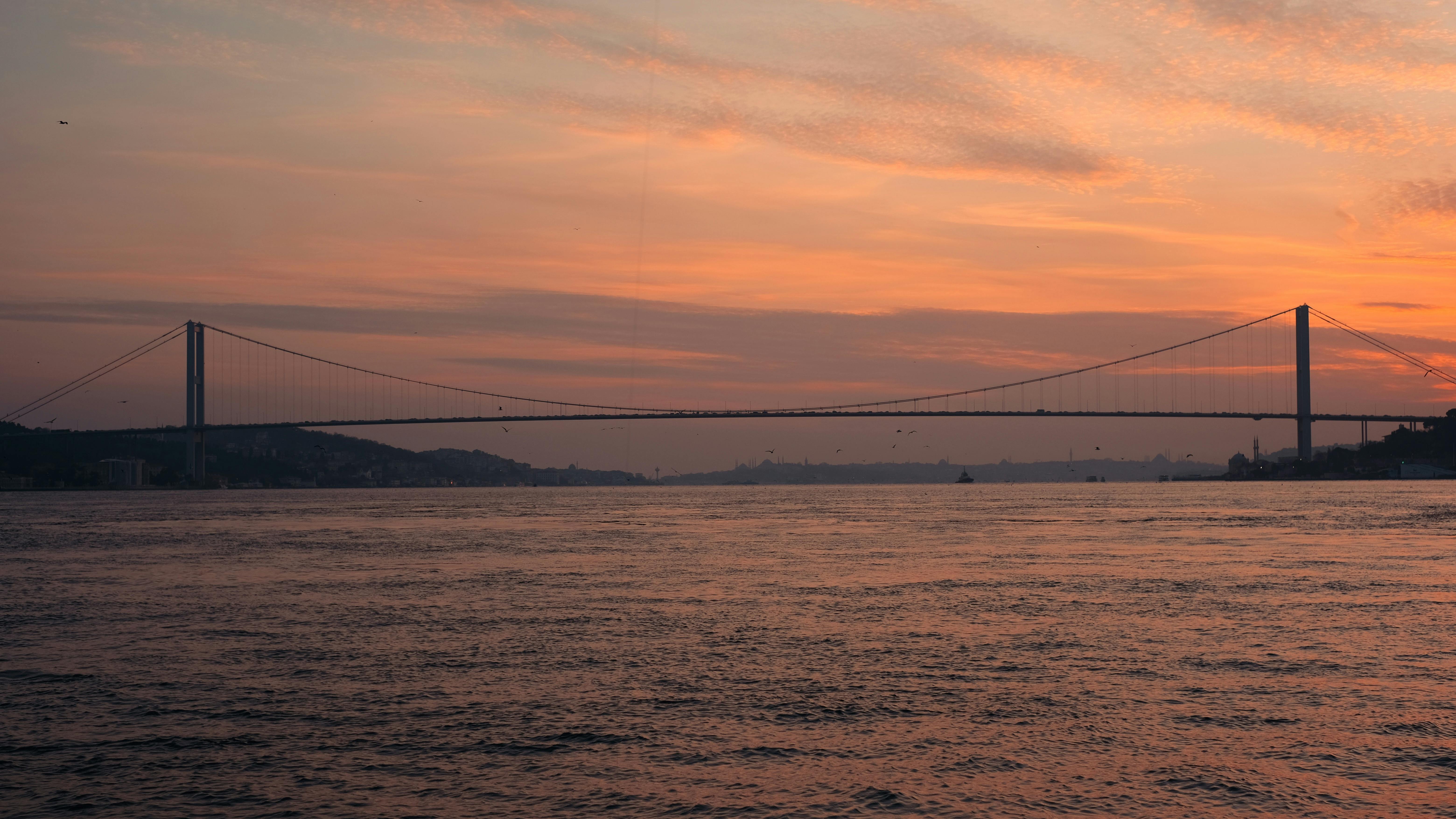 Bridge on Bosphorus at Dusk · Free Stock Photo