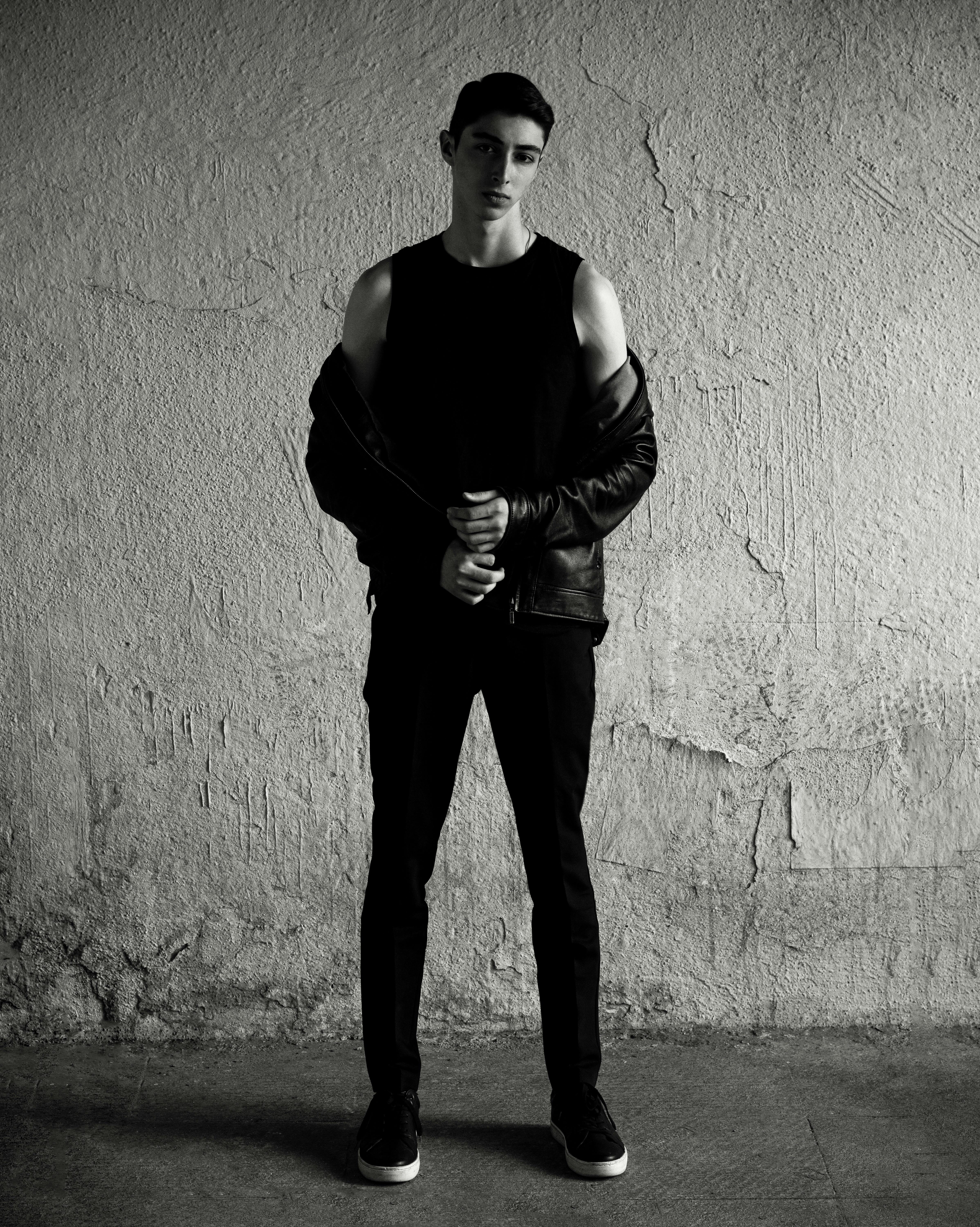 Shirtless Man in Jacket, Scarf and Sunglasses · Free Stock Photo