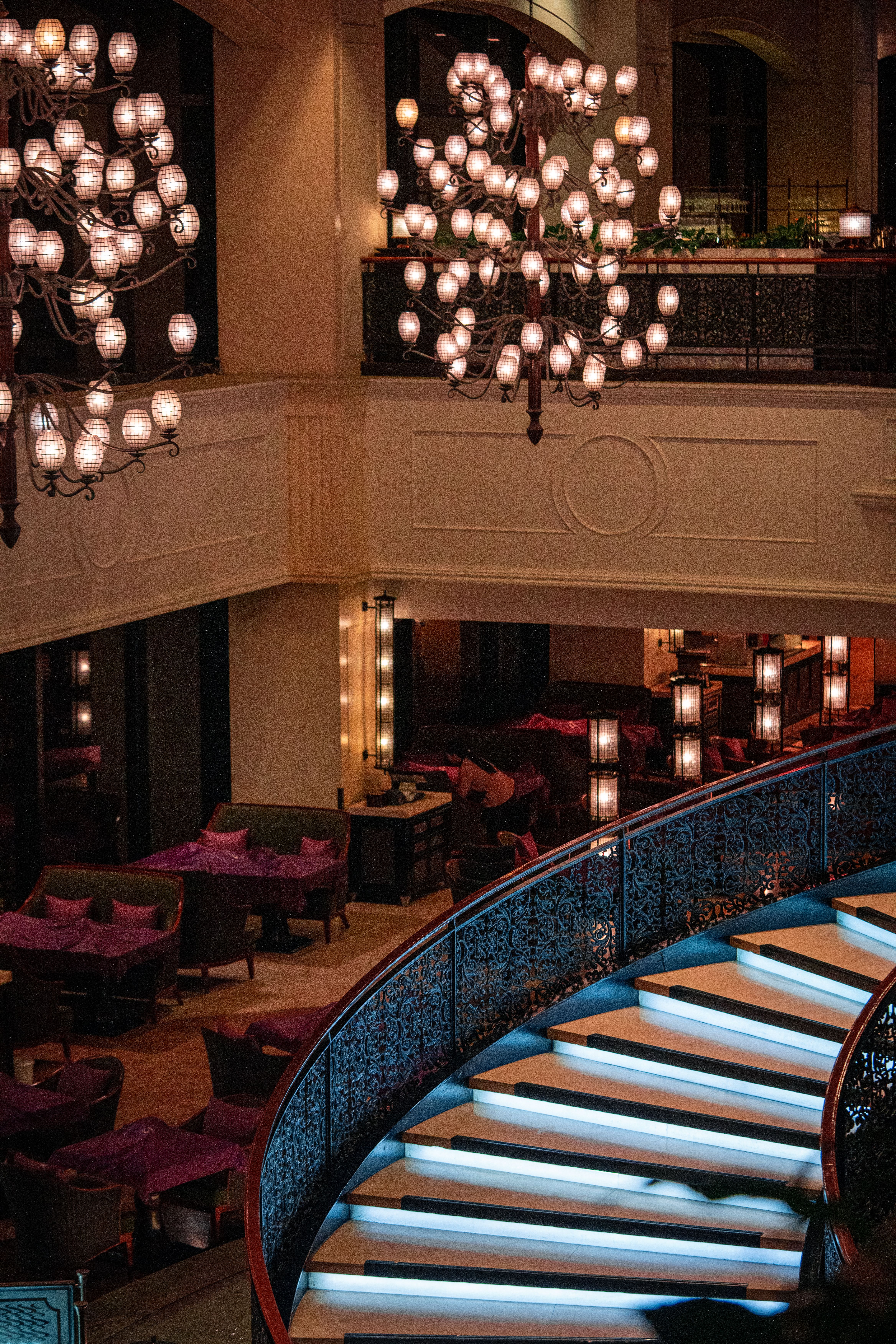 Luxury Illuminated Restaurant · Free Stock Photo