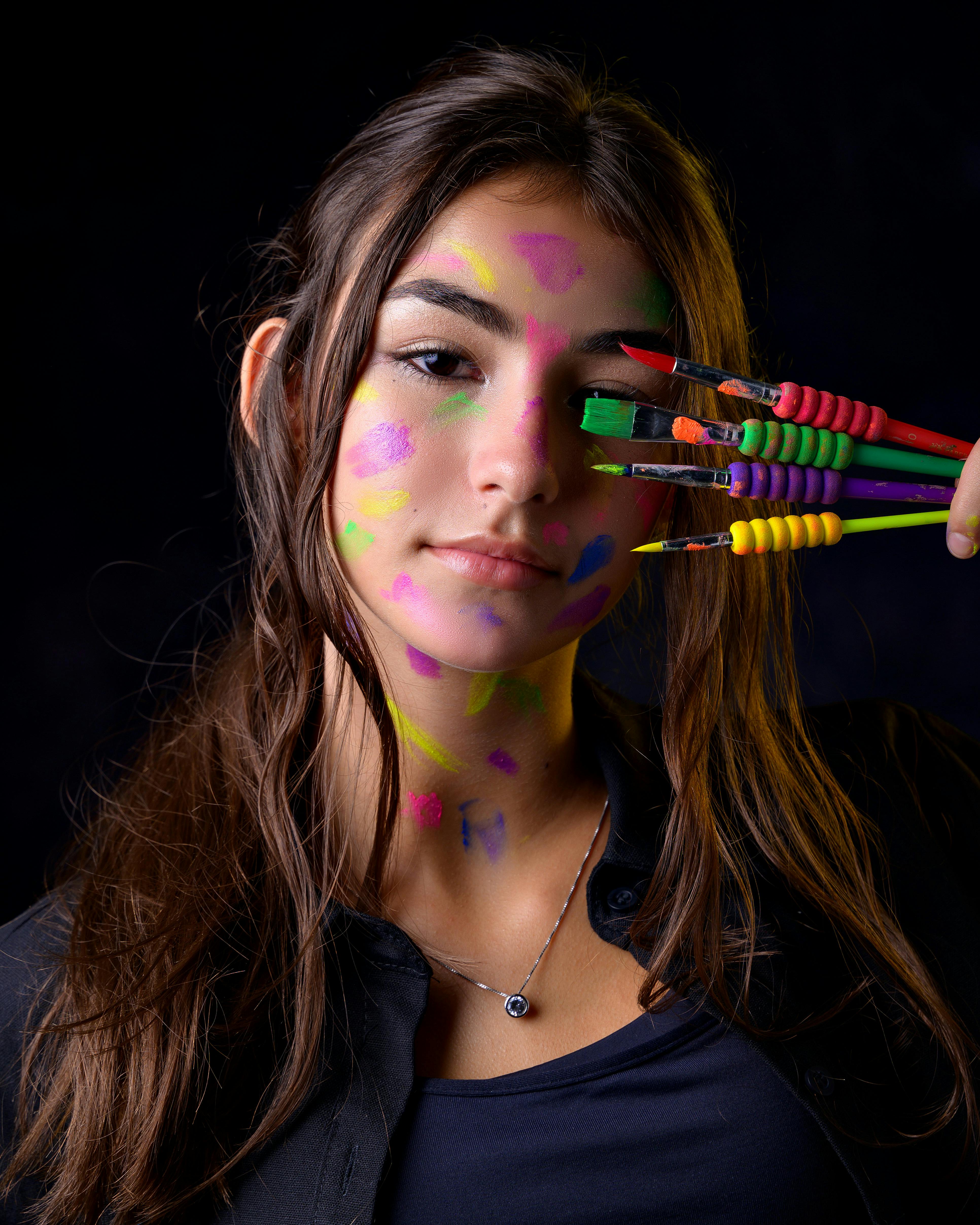 Person Colorful Face Paint · Free Stock Photo