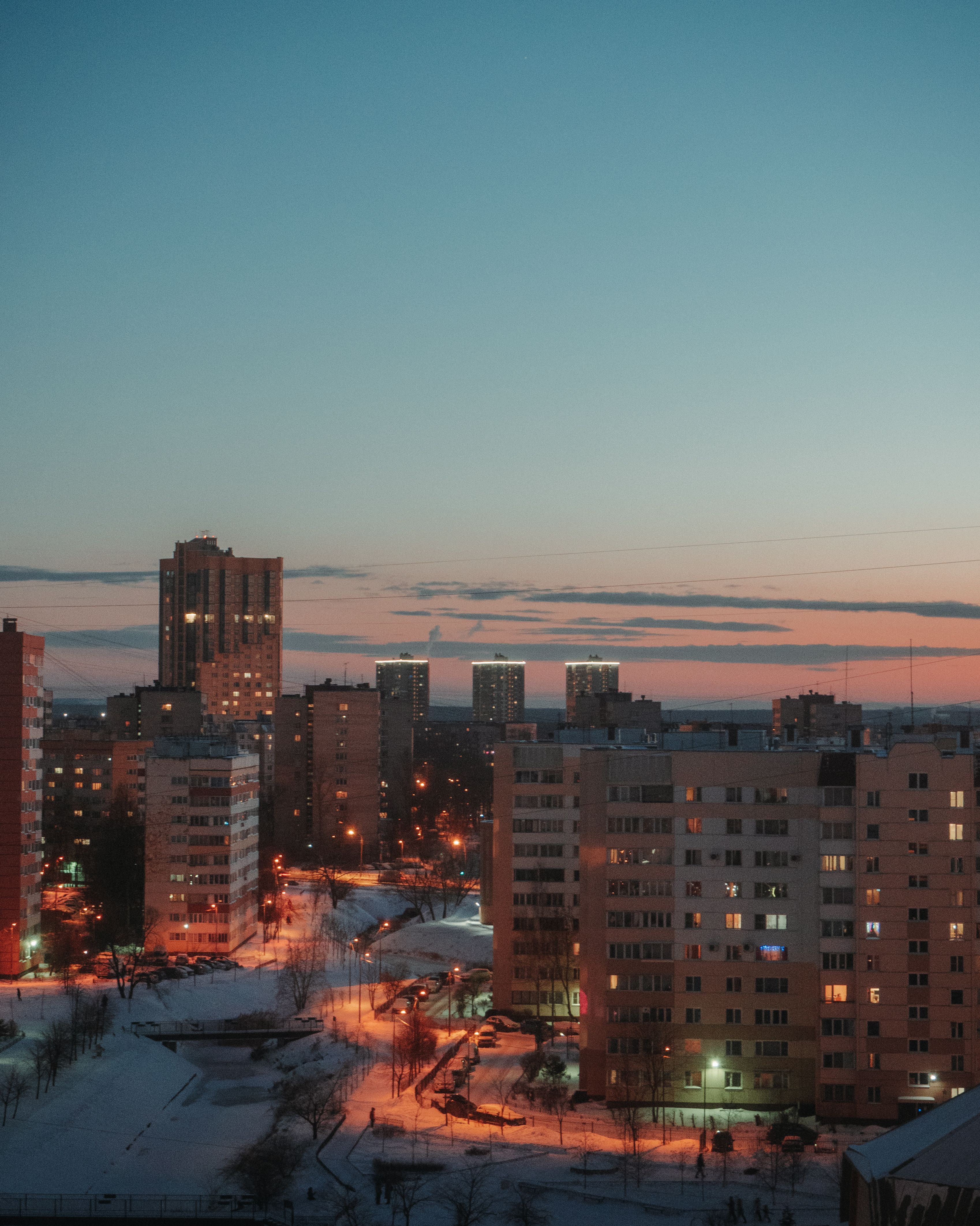 Photo of a City at Dusk · Free Stock Photo