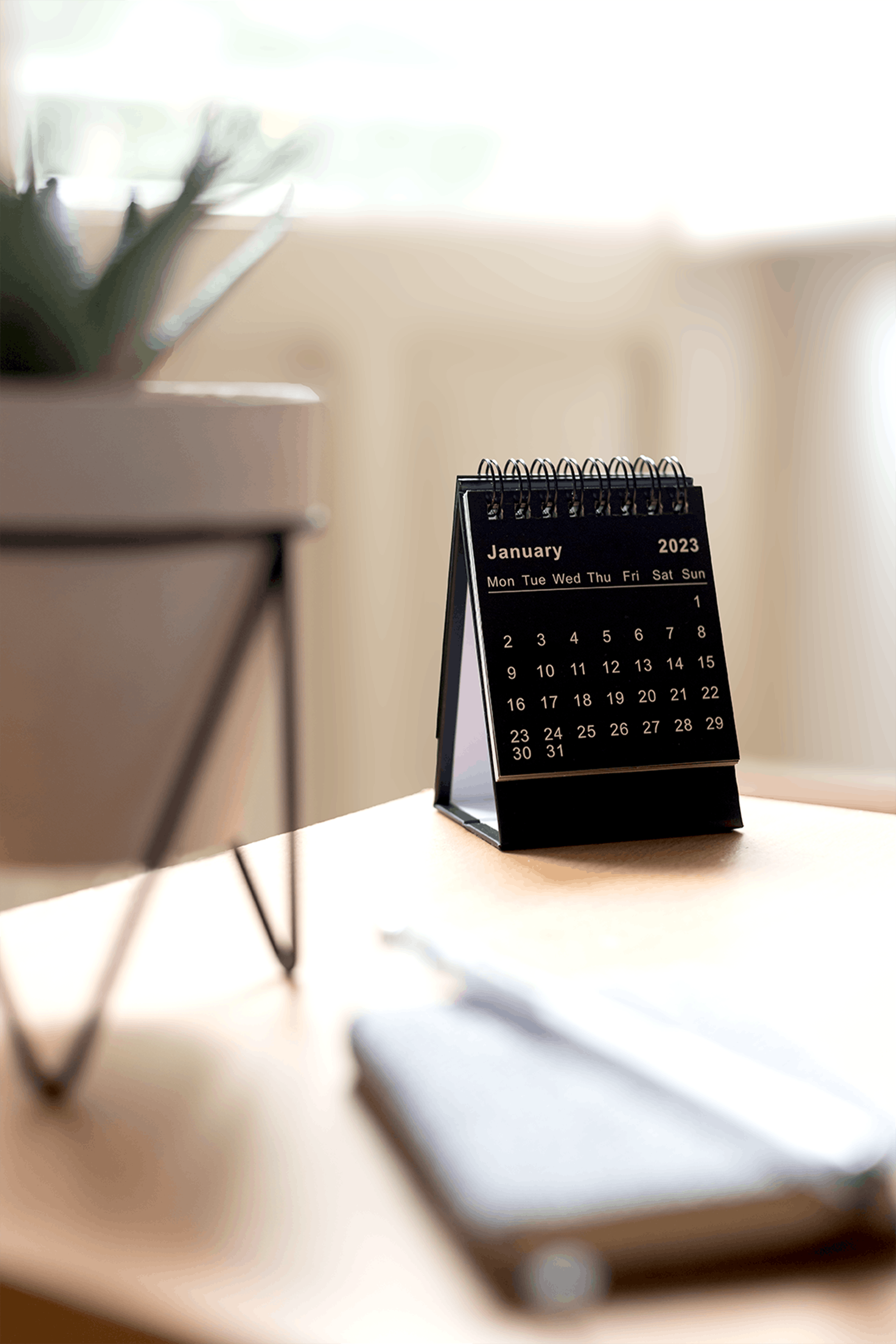 Calendar Standing on Desk · Free Stock Photo
