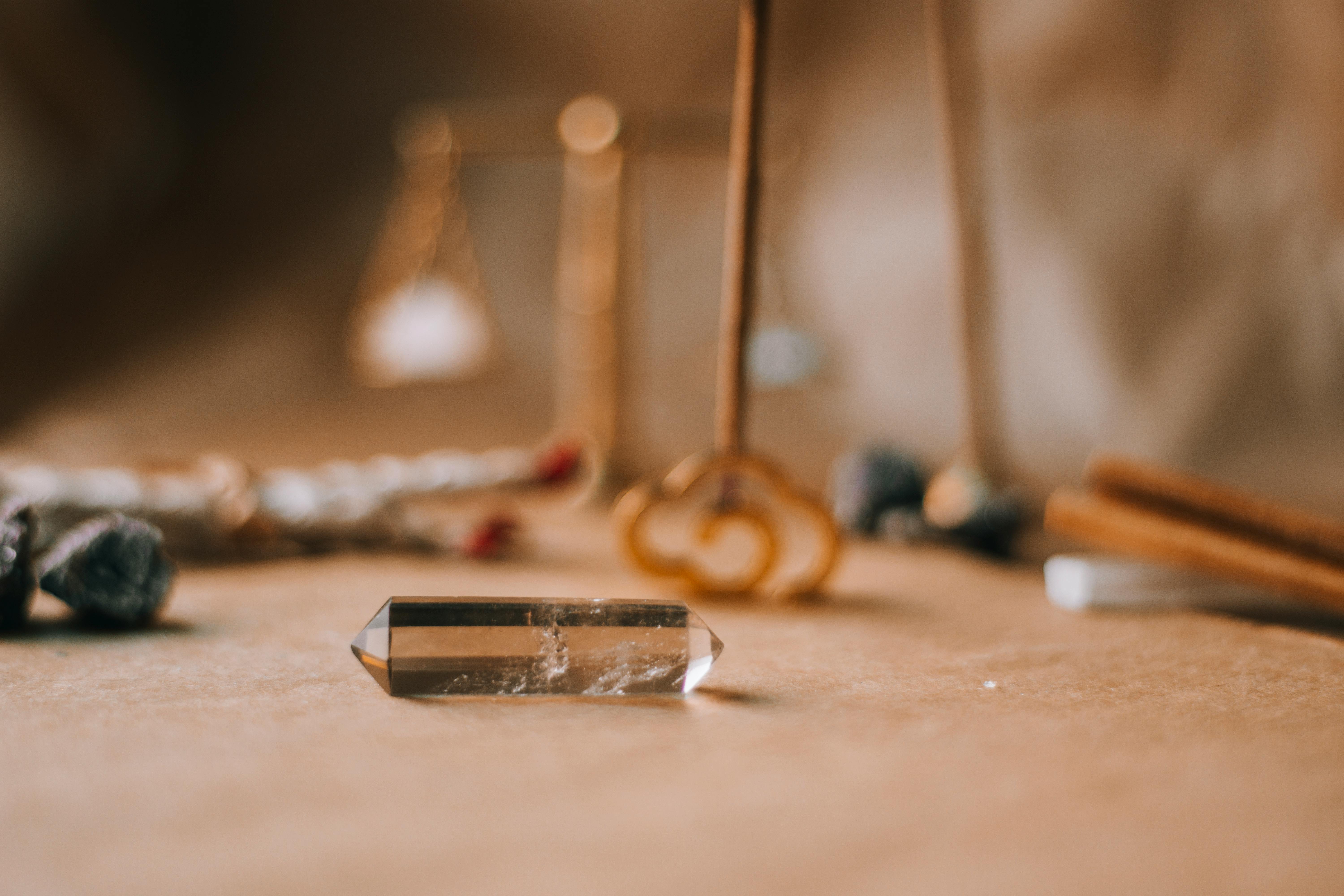 Cracked Crystal Lying on Desk · Free Stock Photo