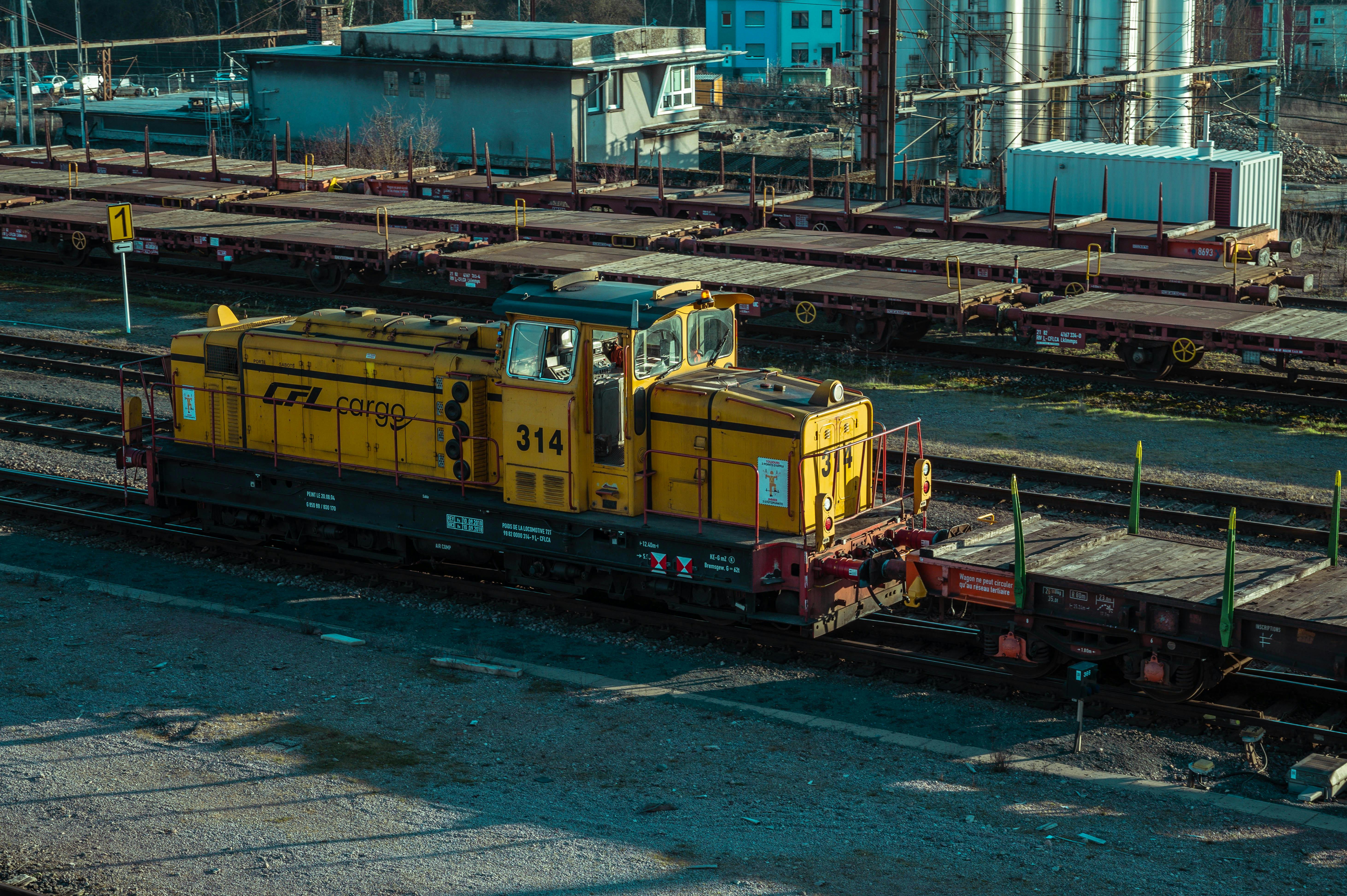 High Angle Shot of Train · Free Stock Photo