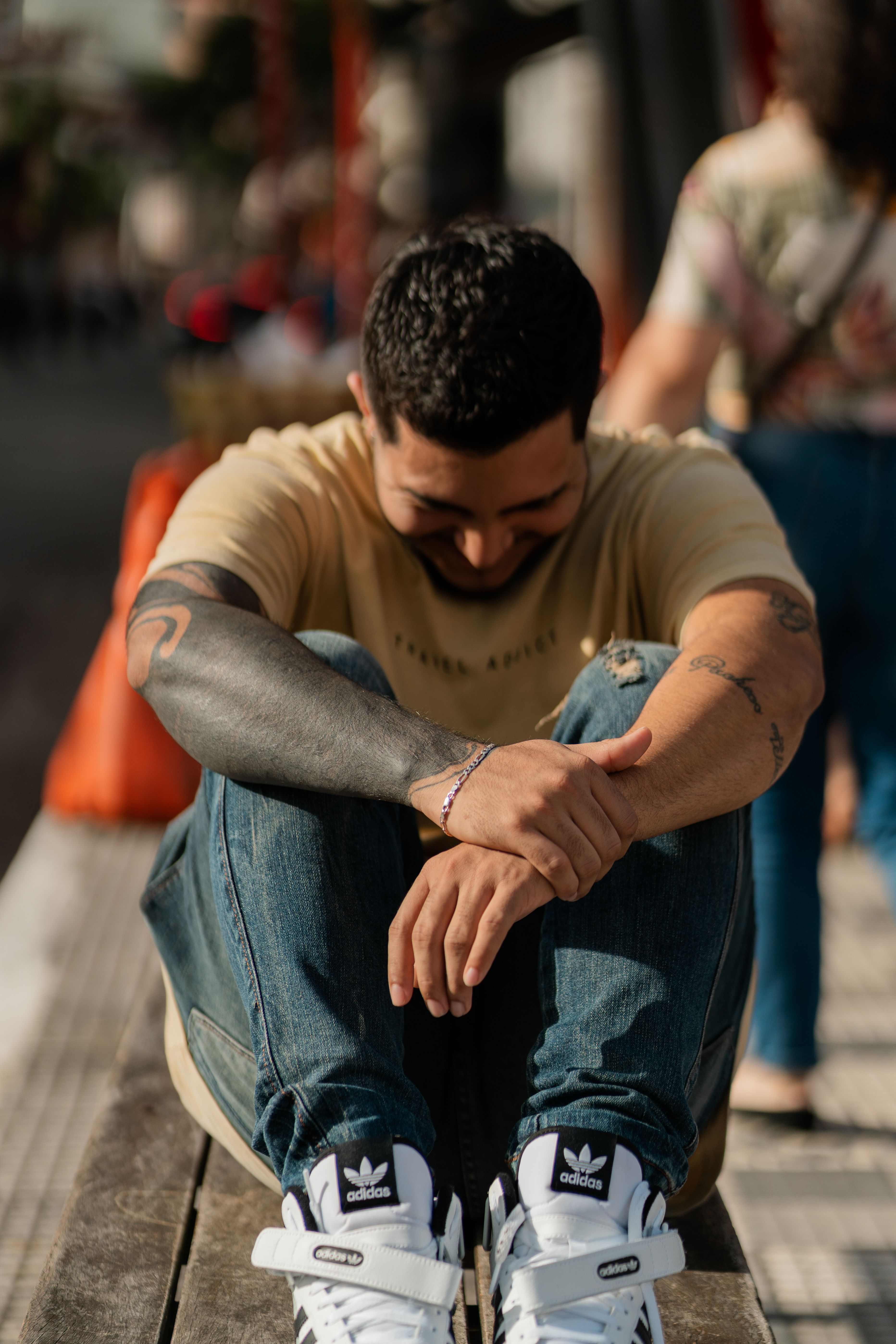 Laughing Man with Tattoos · Free Stock Photo