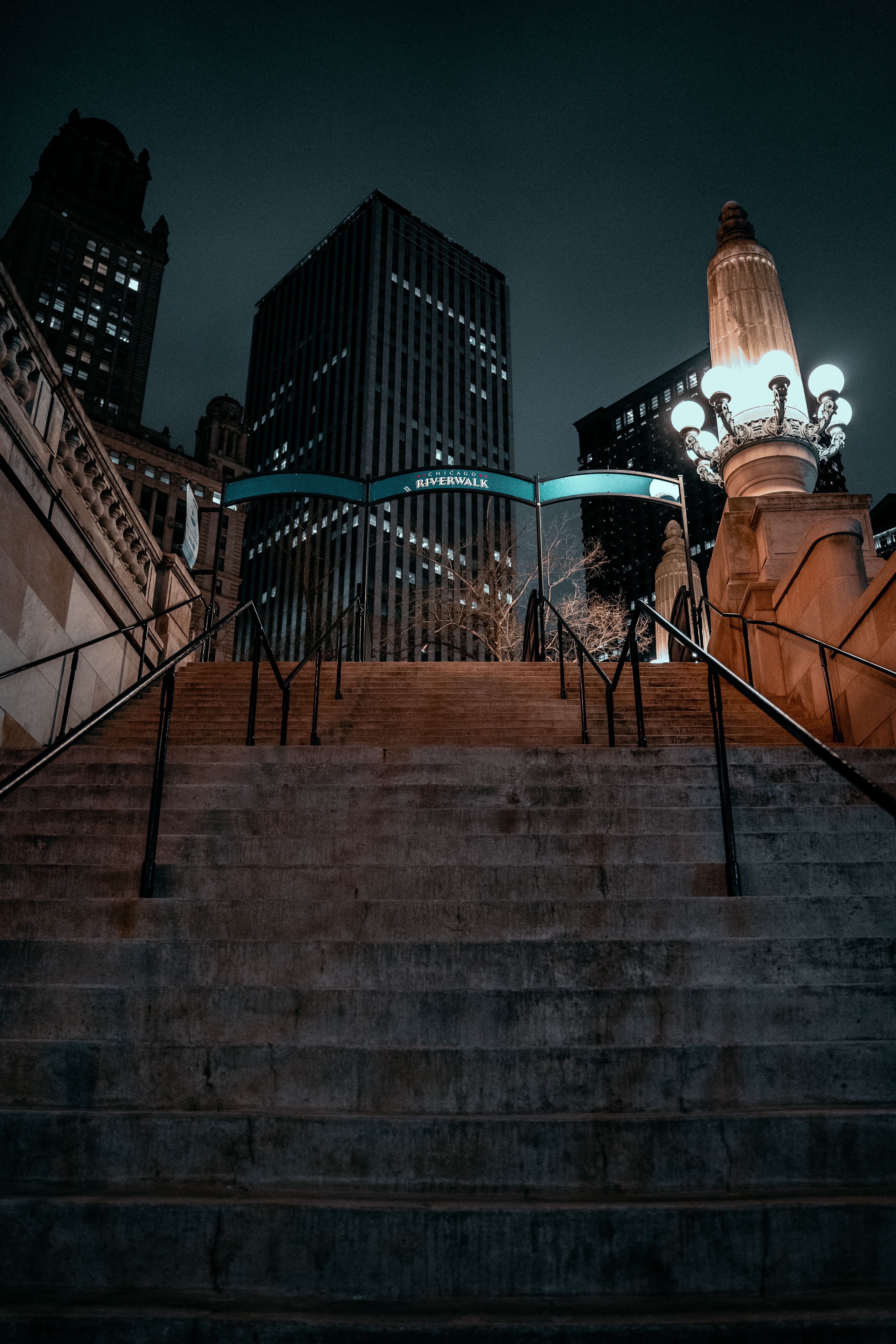 Stairs in City at Night · Free Stock Photo