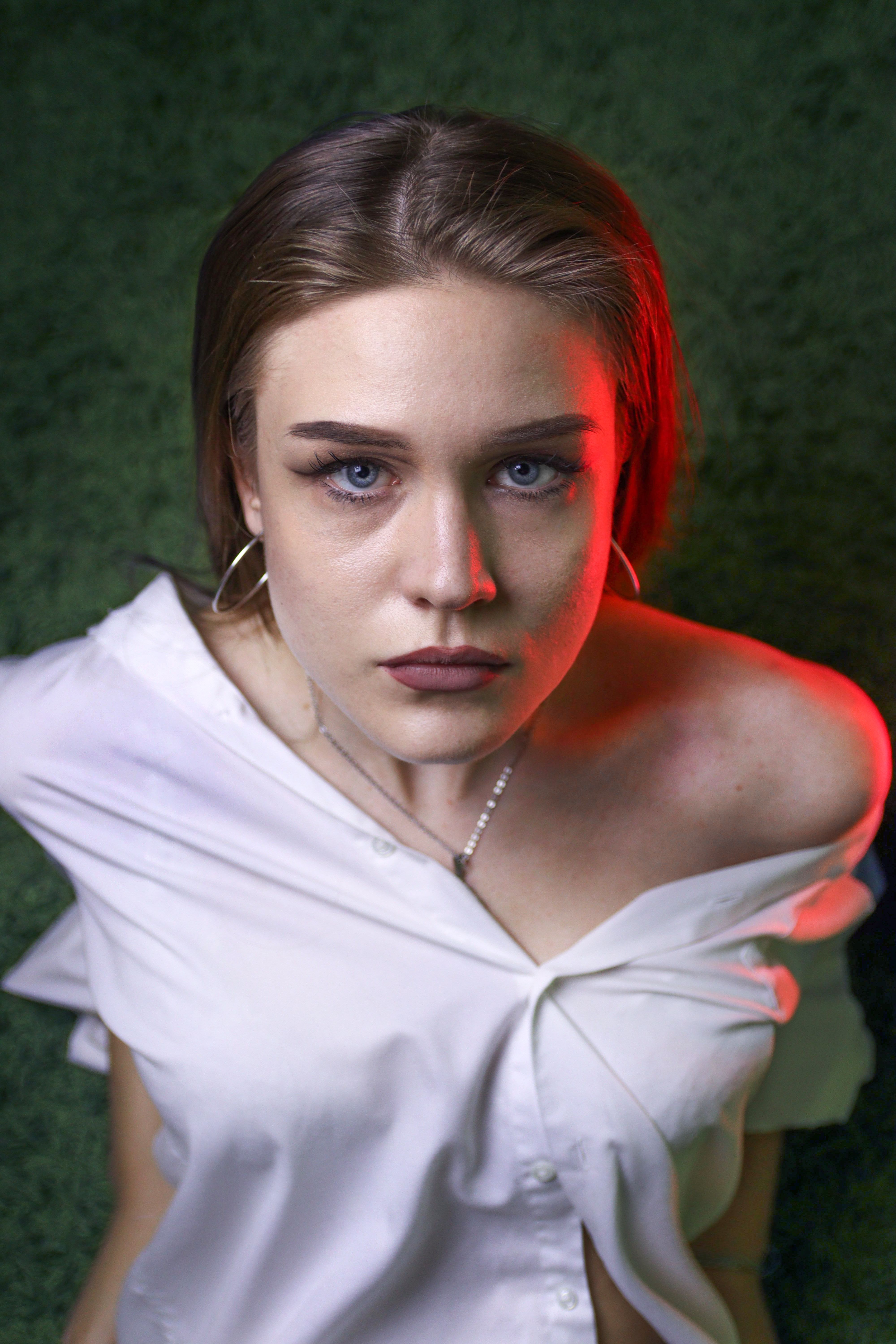 Portrait of Woman in White Shirt · Free Stock Photo