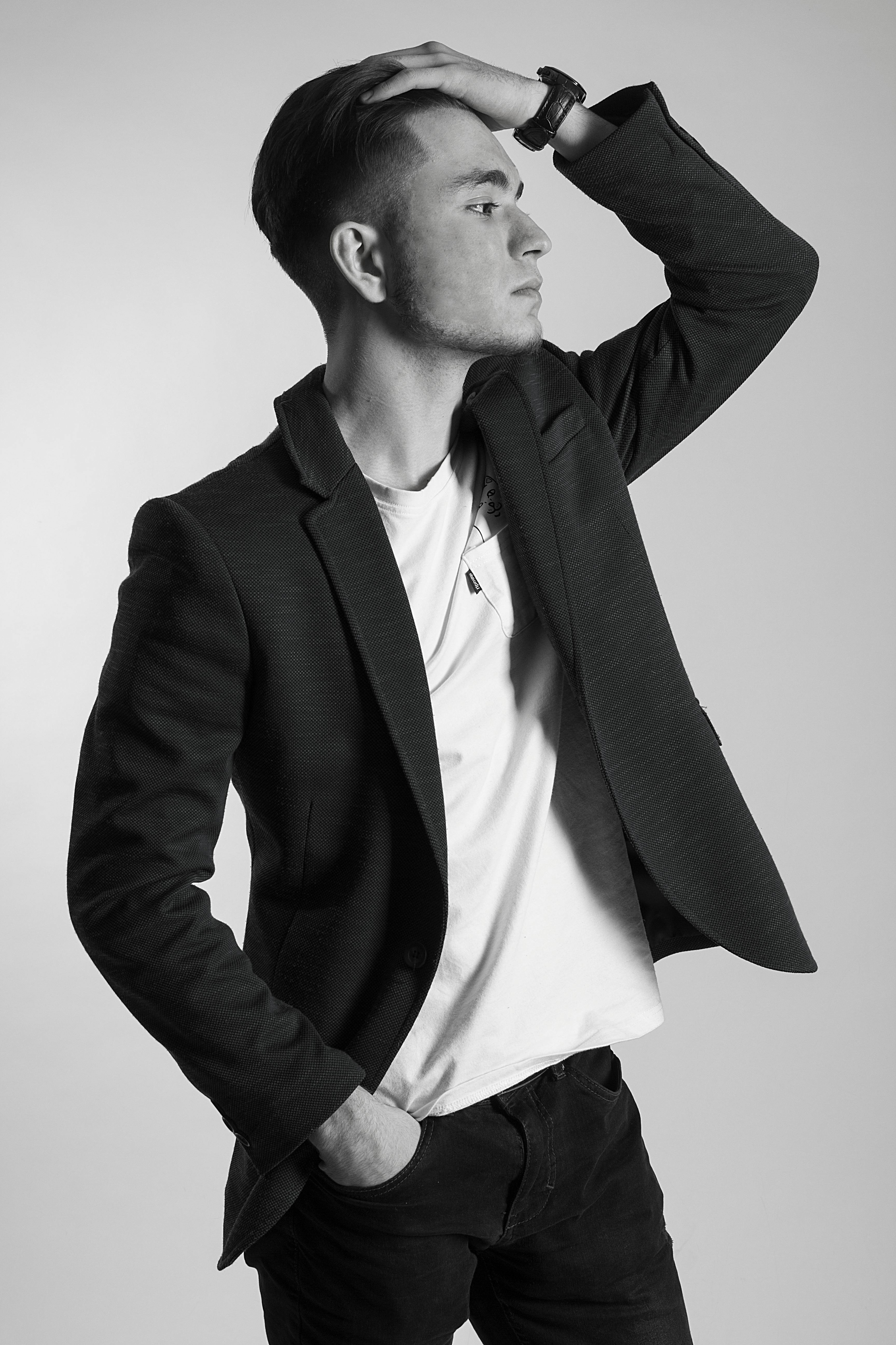 Man Standing with Head Leaned Back · Free Stock Photo