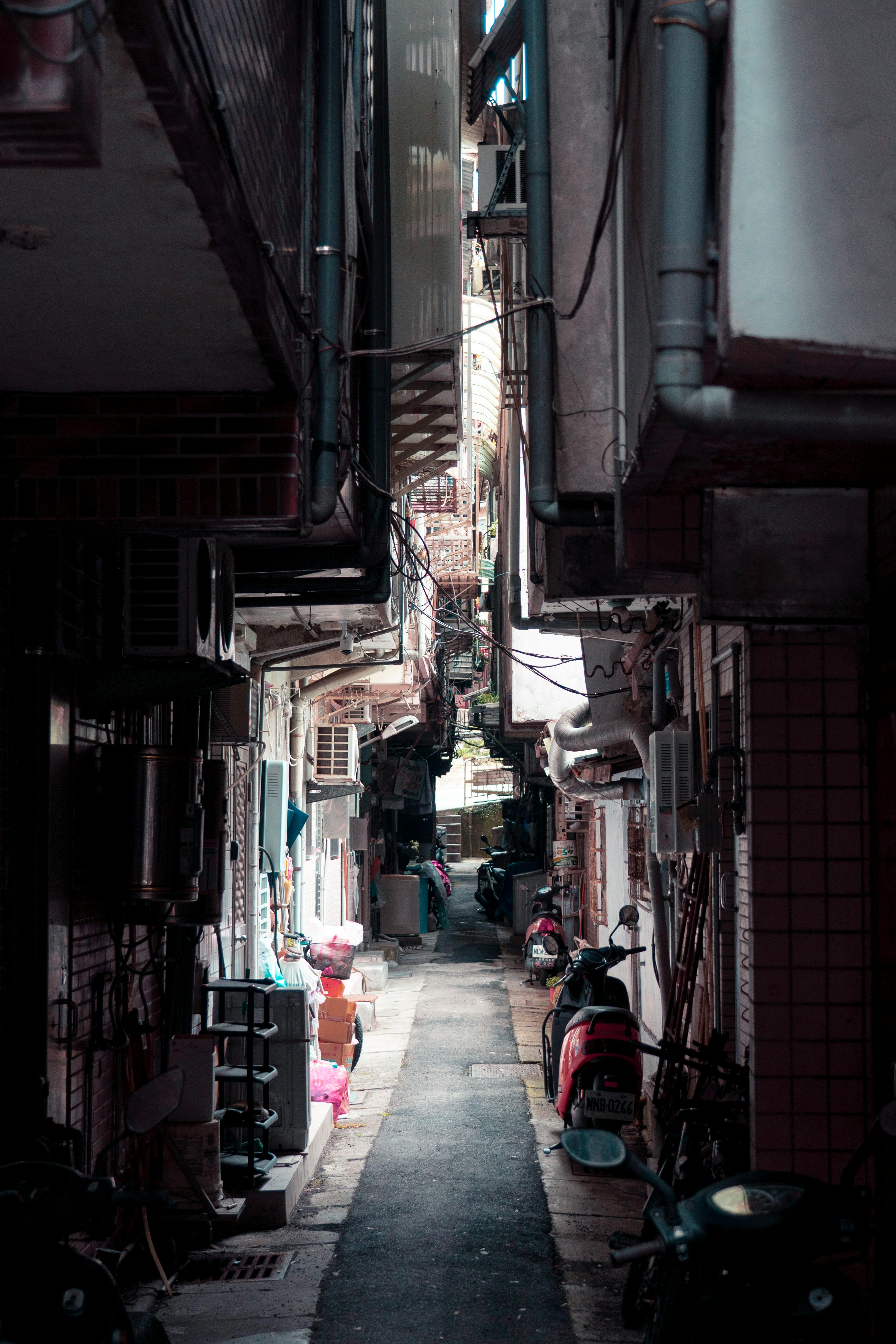 Narrow Space between Residential Buildings · Free Stock Photo