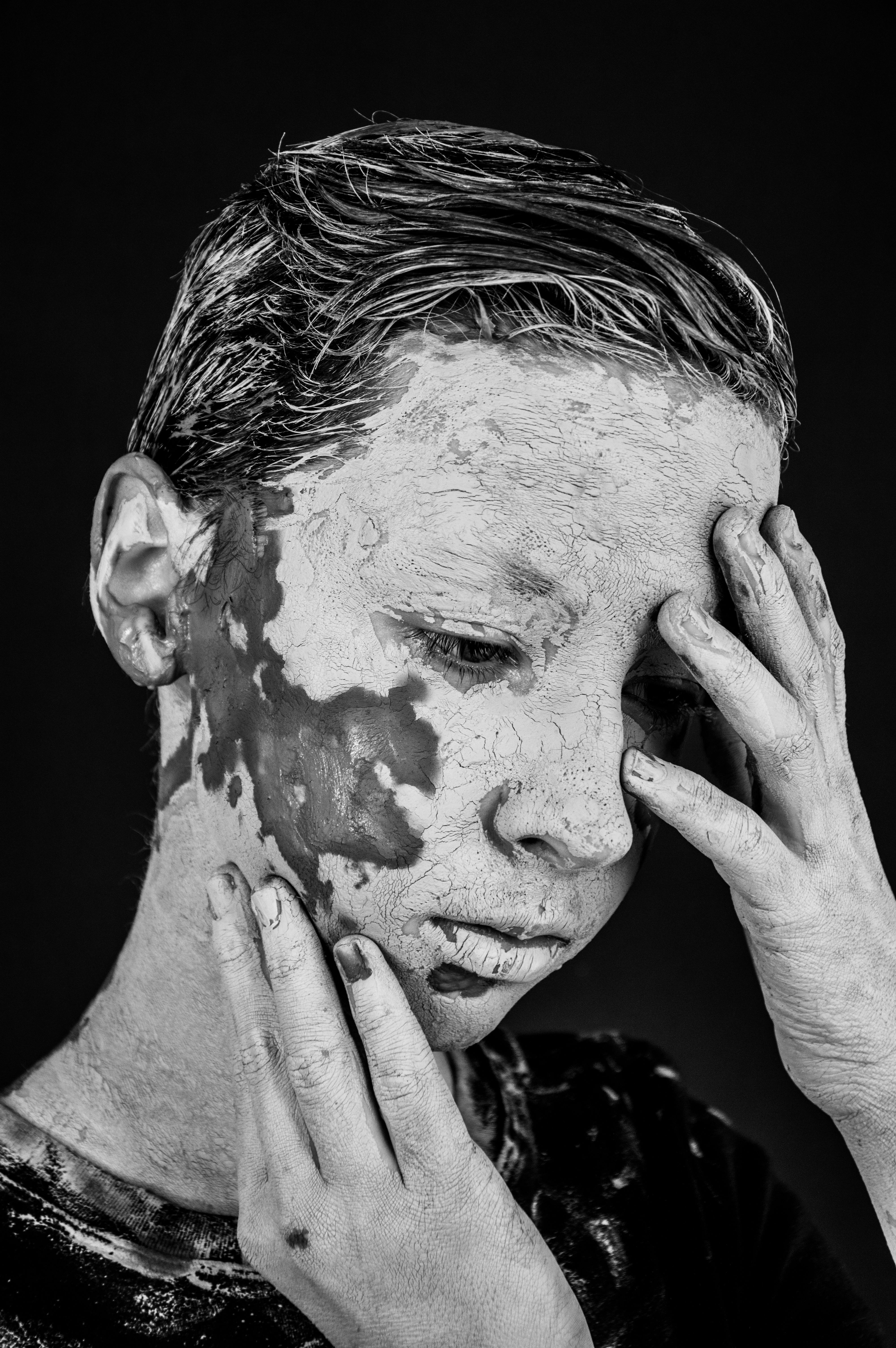 Paint Stains on Boy Face · Free Stock Photo