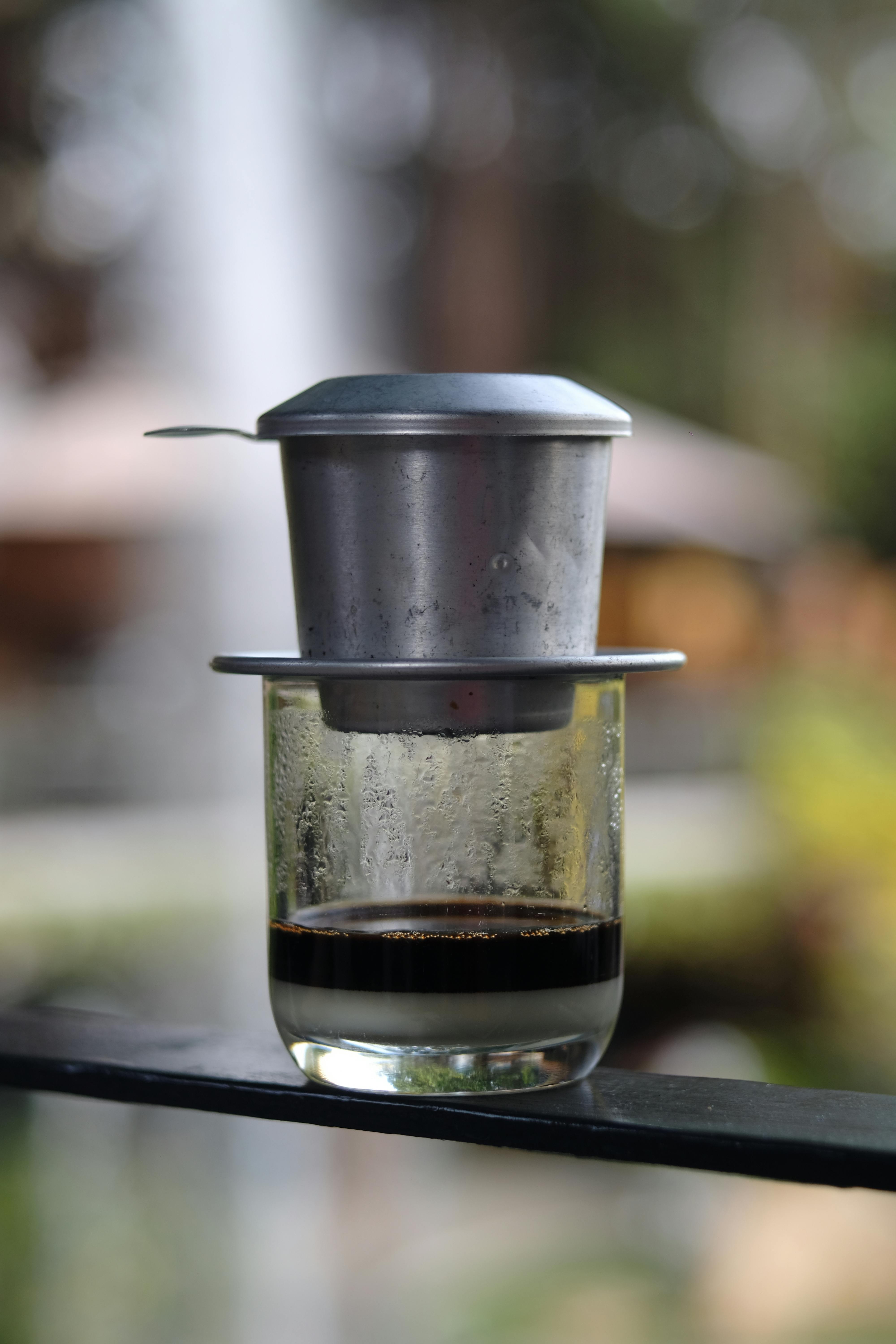 Metal Dripper on Glass · Free Stock Photo