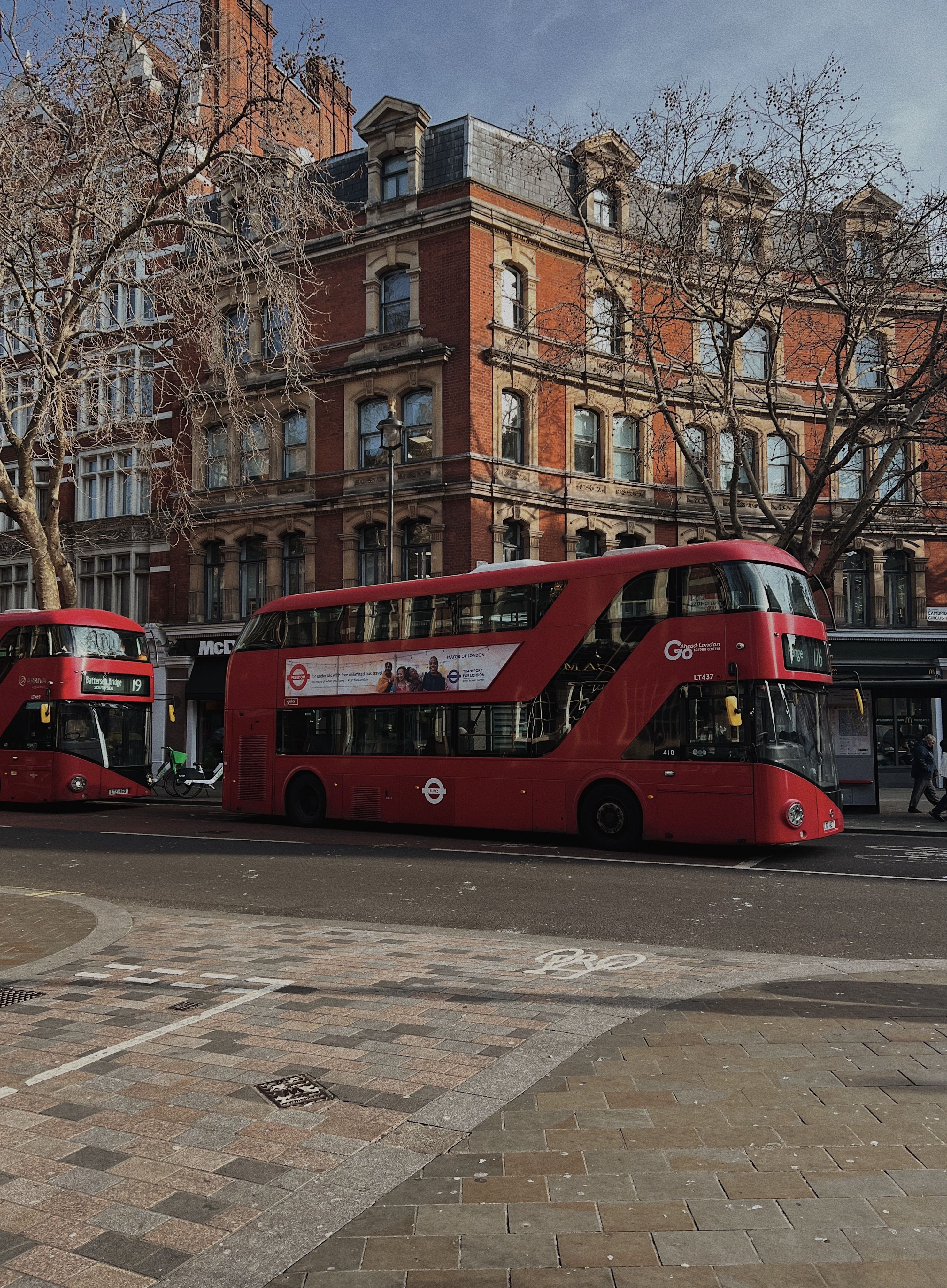 Blue Double Decker Bus on Street · Free Stock Photo
