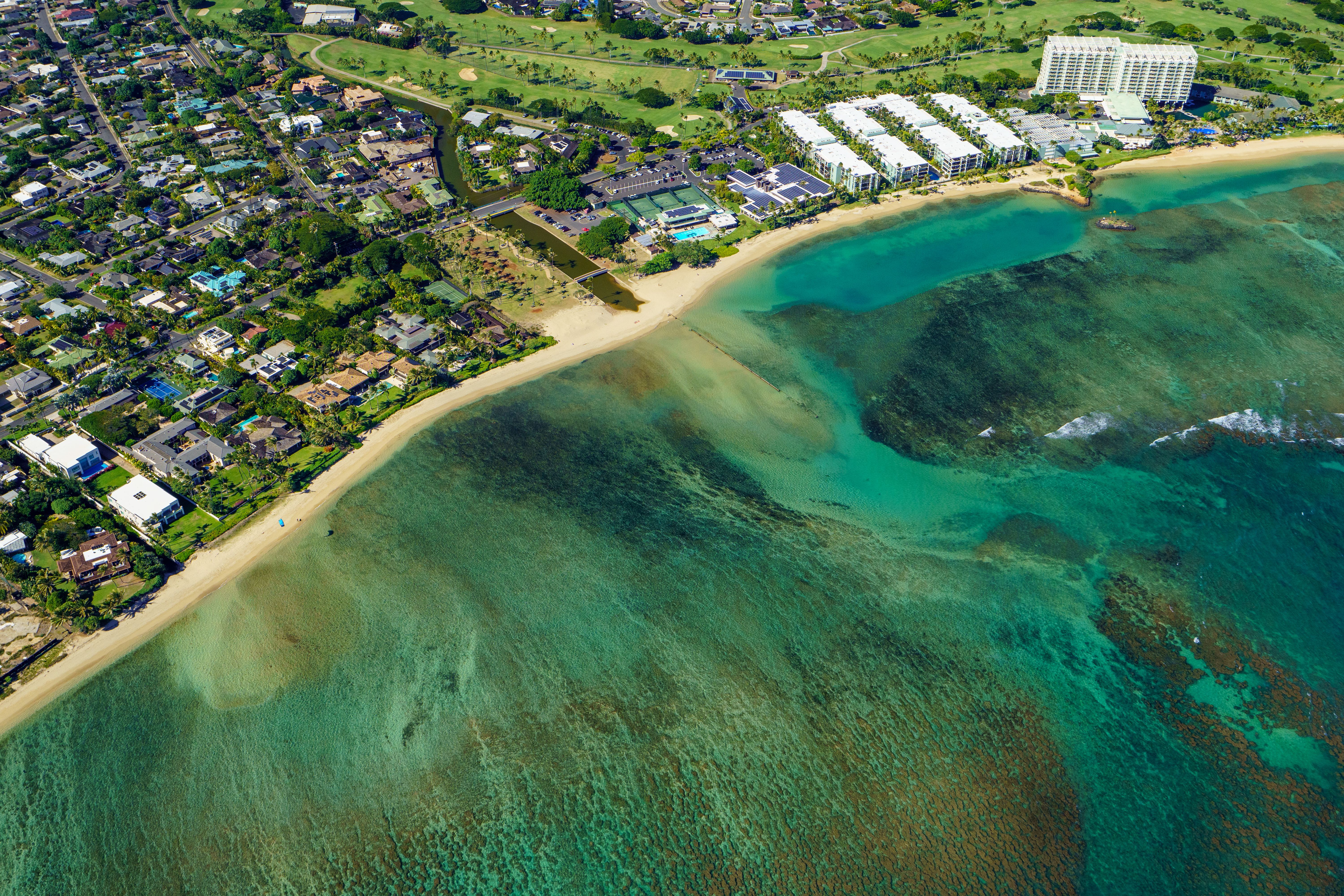 Aerial Shot of Sea and City, Waikiki, Honolulu, Hawai, USA · Free Stock ...