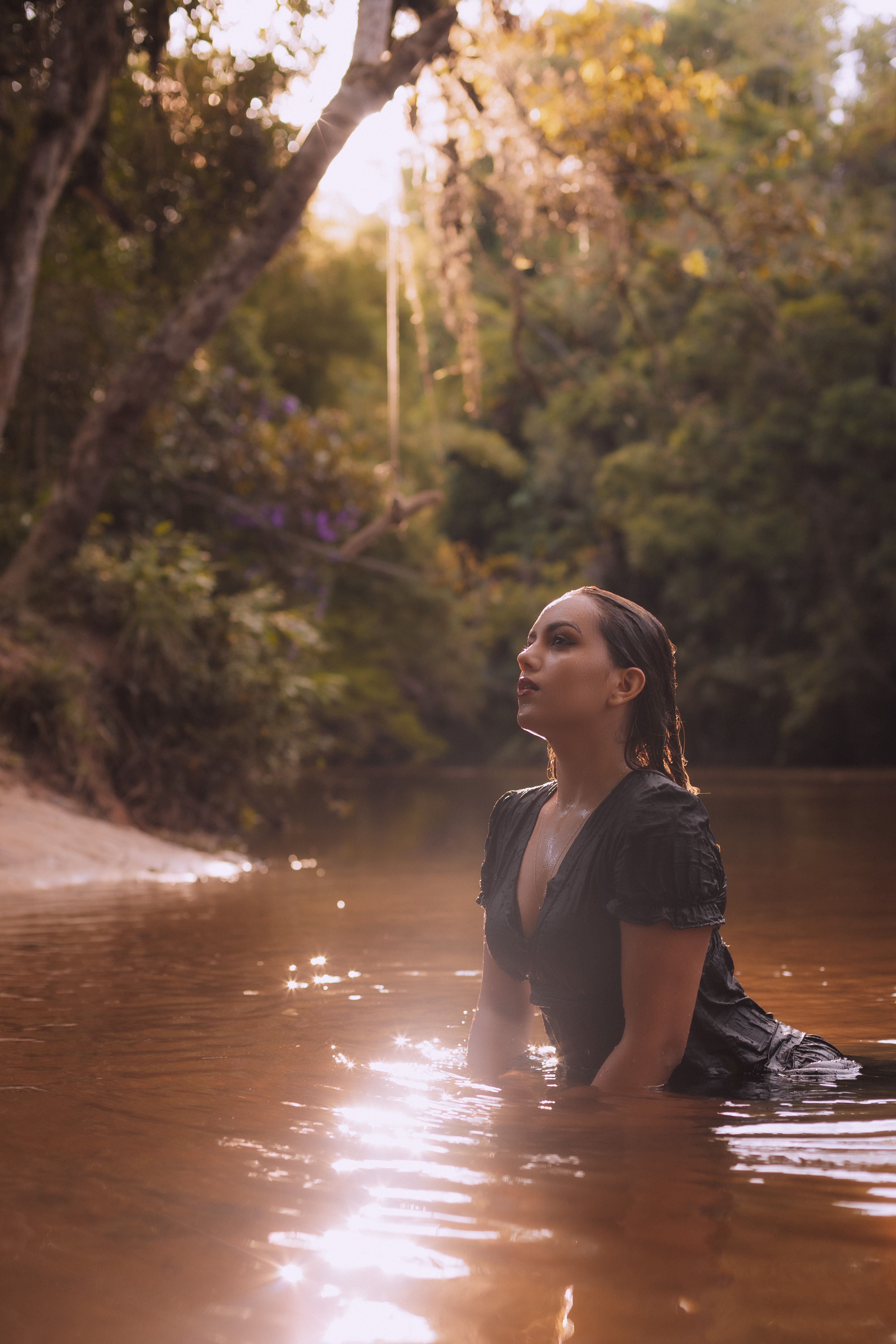 Woman in River · Free Stock Photo